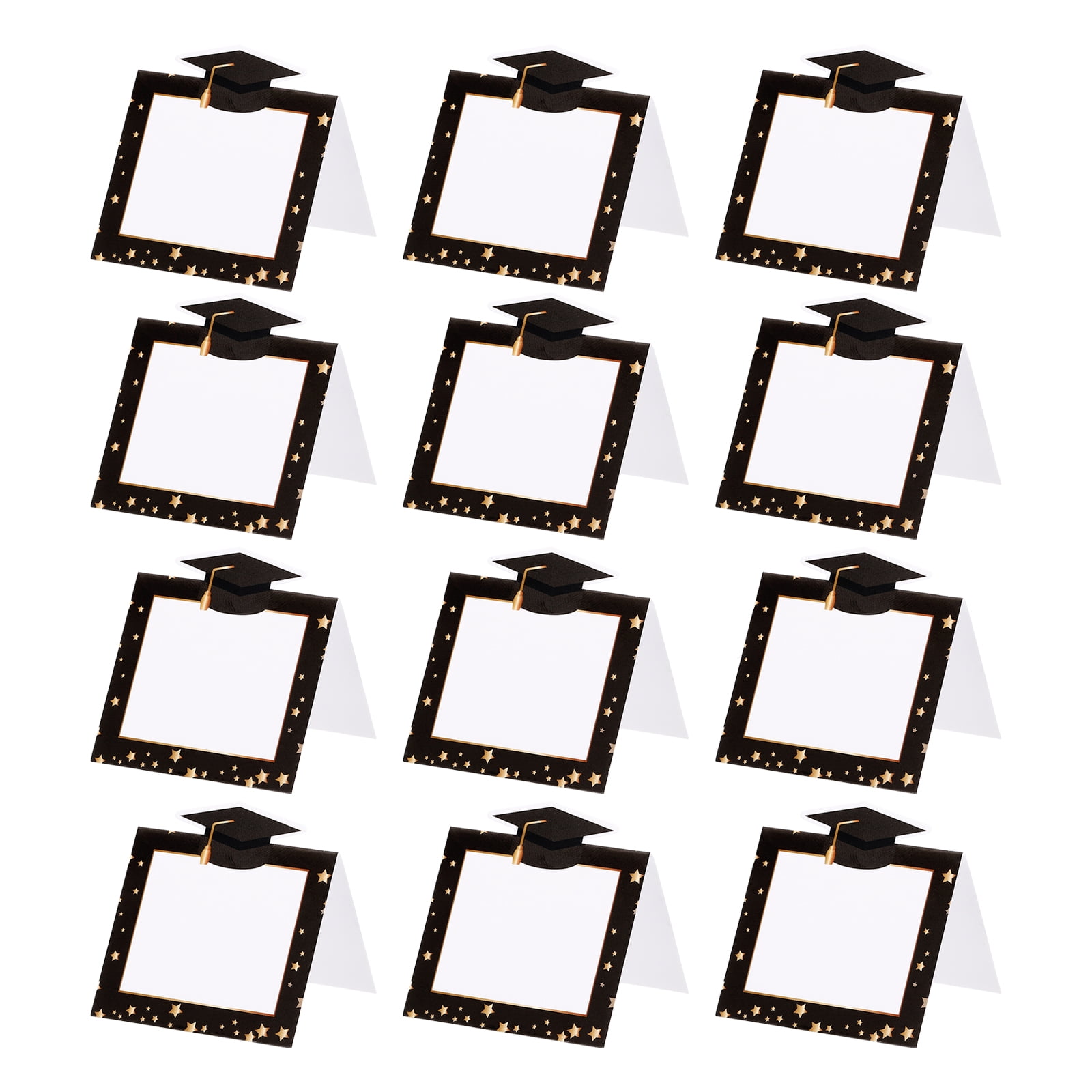 Uxcell Reserved Table Signs, Seating Name Cards Graduation Cap Tables ...