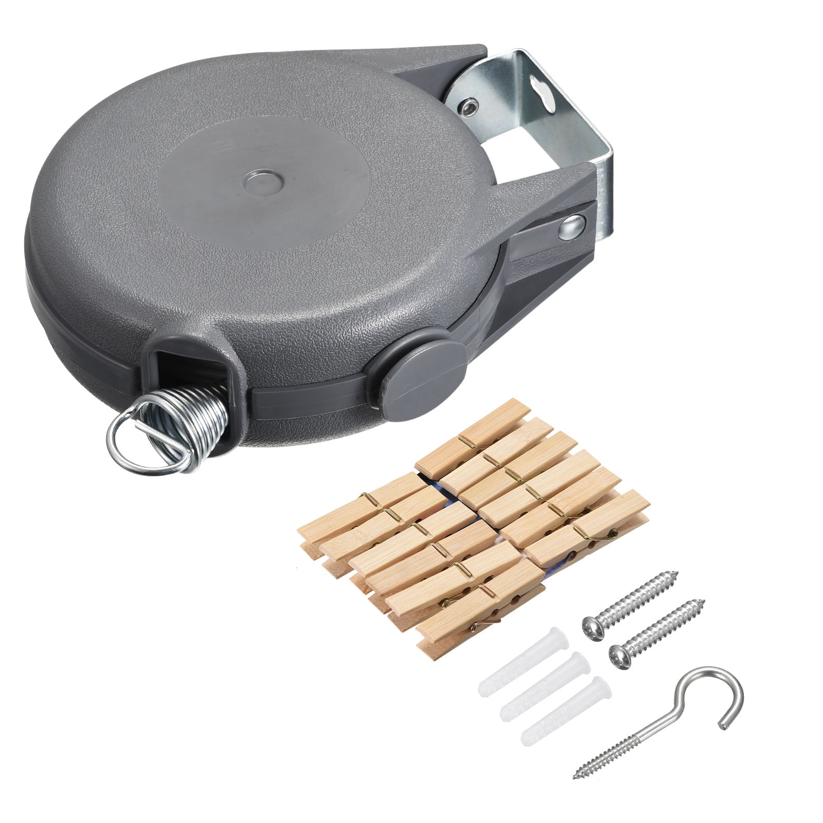 Uxcell Retractable Clothesline, 39.37ft Indoor Outdoor Laundry Drying ...