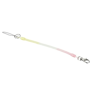 Uxcell Retractable Coil Spring Keychain Clasp with Key Ring 260mm, 1 ...