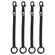 Uxcell Retractable Coil Spring Keychain Clasp with Key Ring 260mm, 1 ...