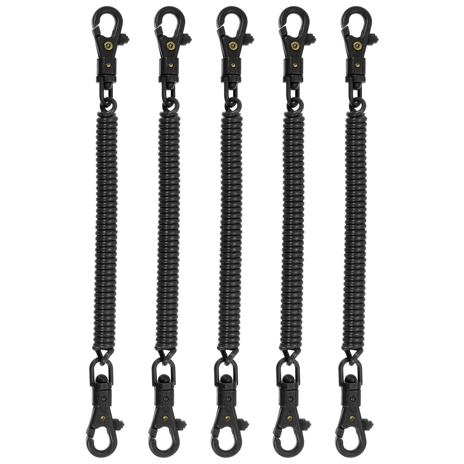 Uxcell Retractable Coil Springs Keychain with Plastic Lobster Clasp for ...