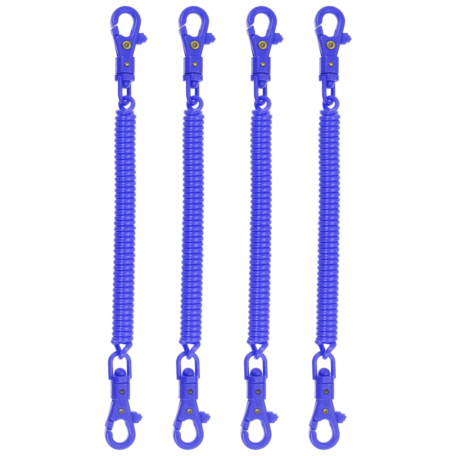 Uxcell Retractable Coil Springs Keychain with Plastic Lobster Clasp for ...