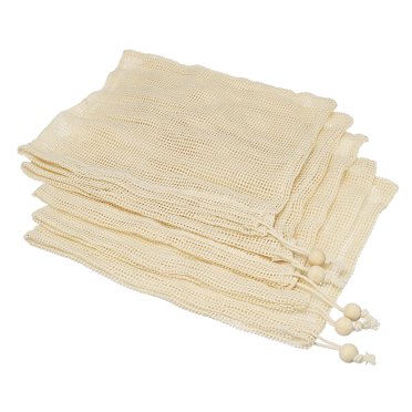 Earthwise Reusable Mesh Produce Bags in 100% Cotton Biodegradable ...