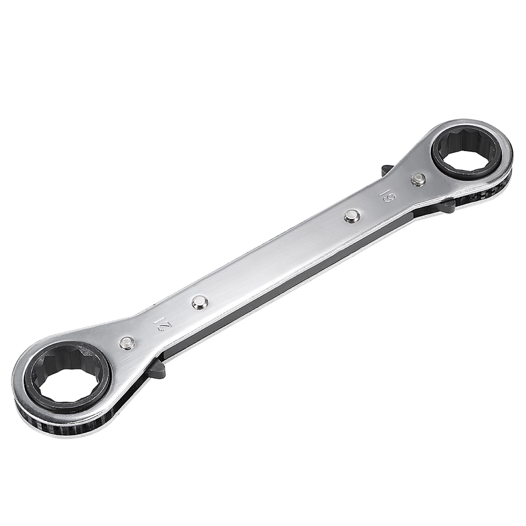 Uxcell Reversible Ratcheting Wrench, 19mm x 21mm Double Box End, CR-V ...