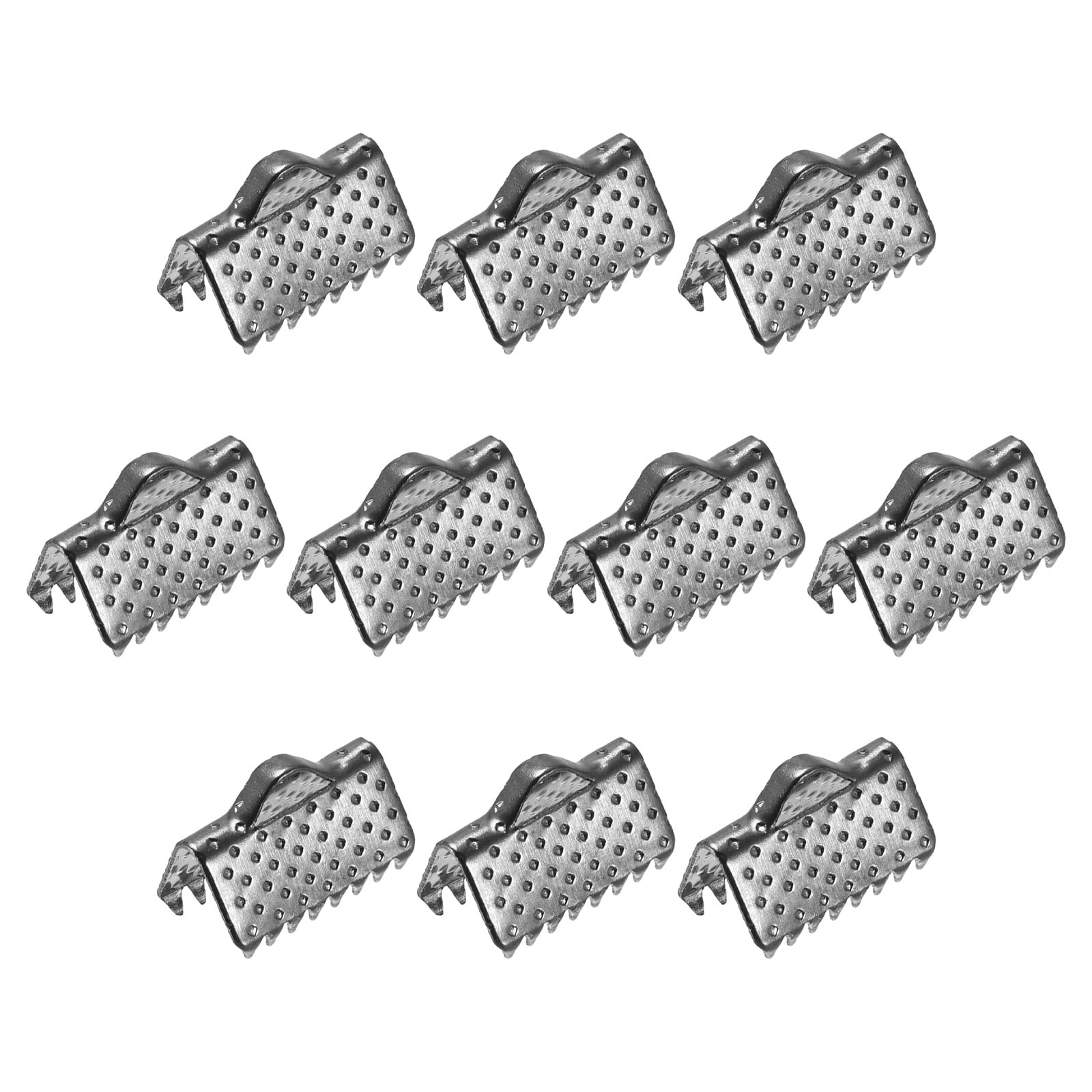 Uxcell Ribbon Crimp Clamp Ends, 10mm Bookmark Pinch Cord End Clasps for ...