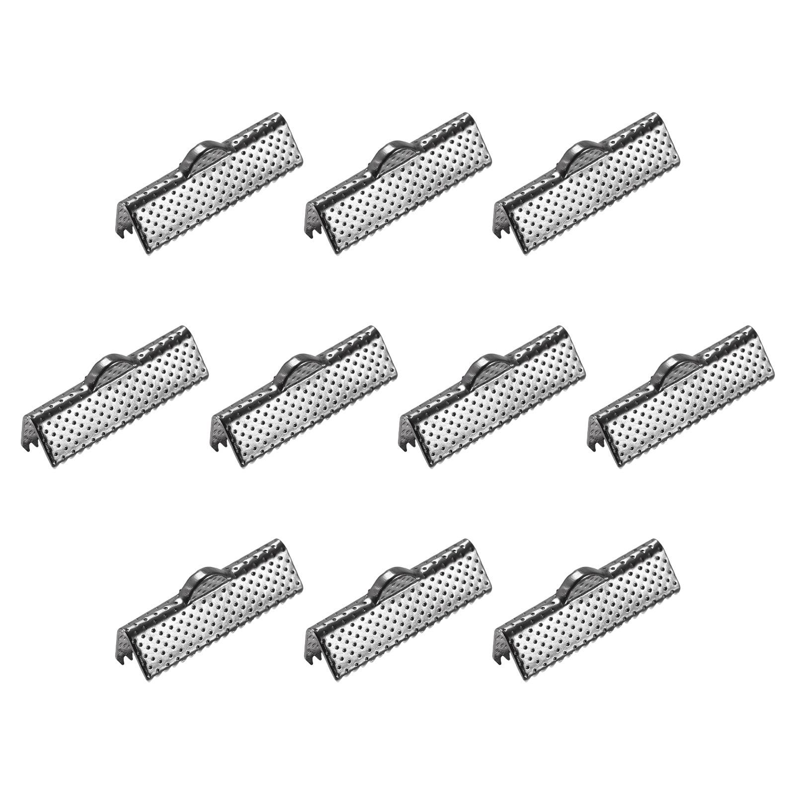 Uxcell Ribbon Crimp Clamp Ends, 22mm Bookmark Pinch Cord End Clasps for ...