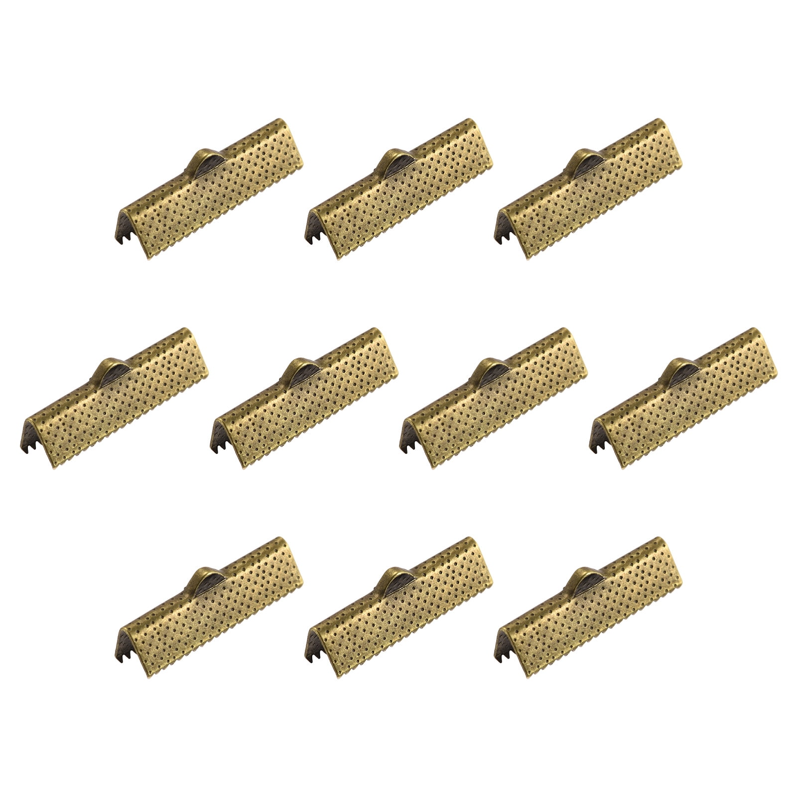 Uxcell Ribbon Crimp Clamp Ends, 25mm Bookmark Pinch Cord End Clasps for ...