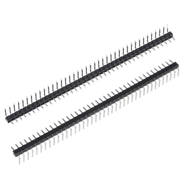Uxcell Right Angle Header Pin 40P 1 Row 2mm Pitch Silver Tone Pin for ...