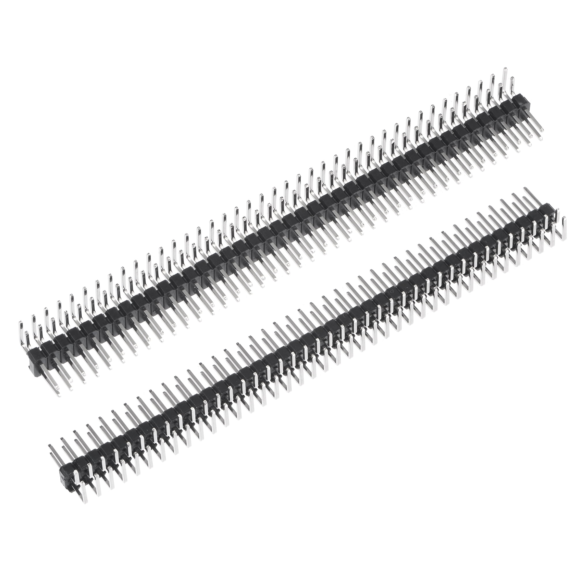 Uxcell Right Angle Header Pin 80P 2 Row 2.54mm Pitch Silver Tone Pin ...
