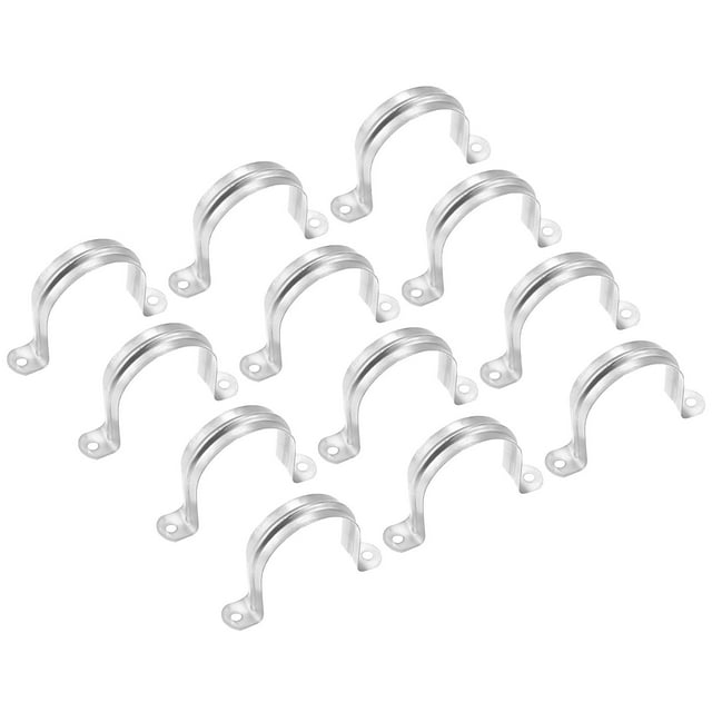 Uxcell Rigid Pipe Strap, 2 7/8 Inch (73mm) 2 Holes U Bracket Carbon ...