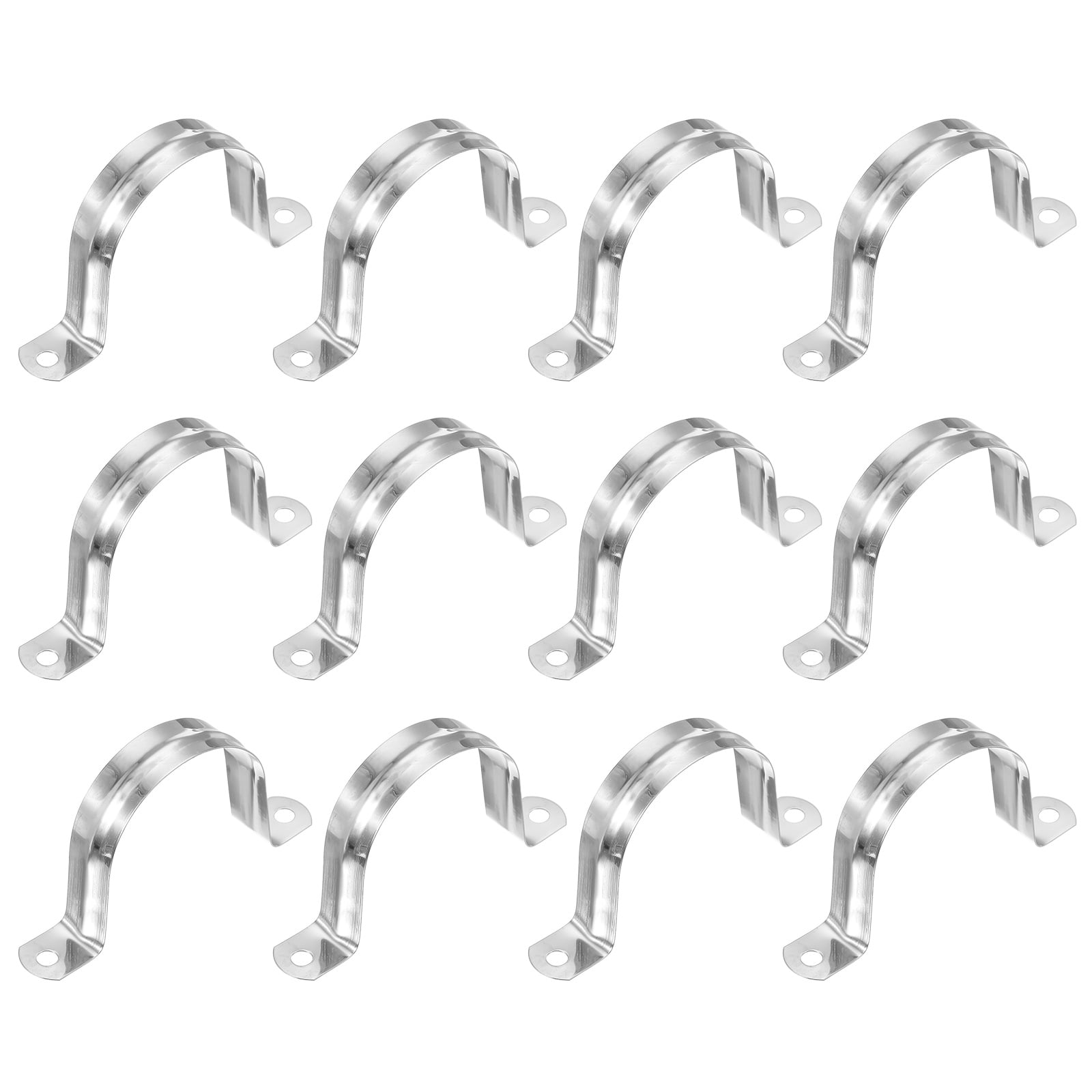 Uxcell Rigid Pipe Strap, 304 Stainless Steel Conduit Clamp 2 Hole U ...