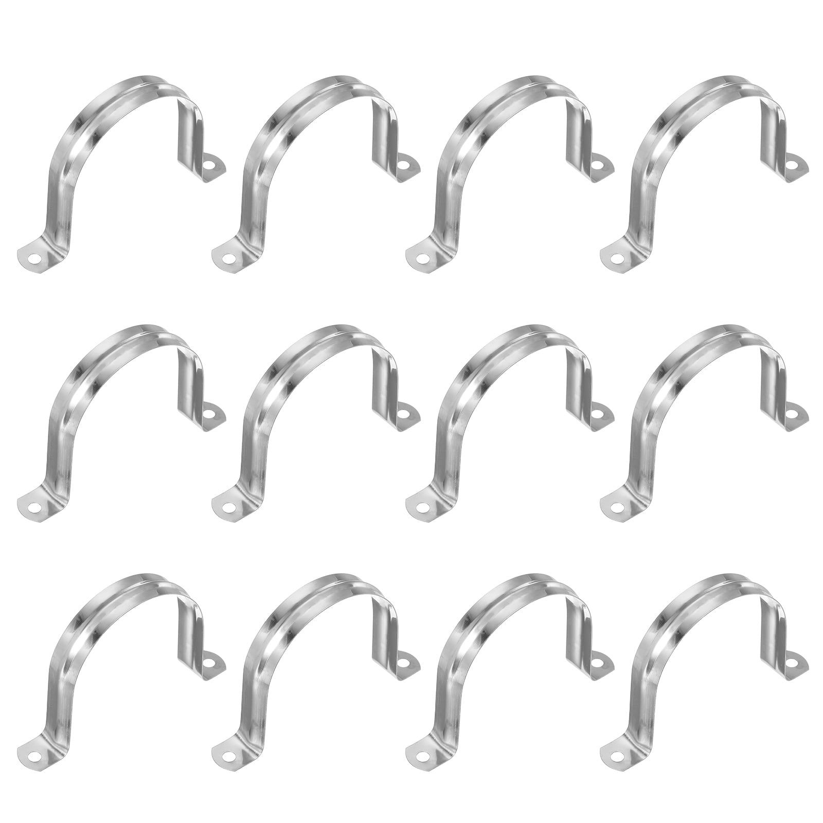 Uxcell Rigid Pipe Strap, 304 Stainless Steel Conduit Clamp 2 Hole U ...