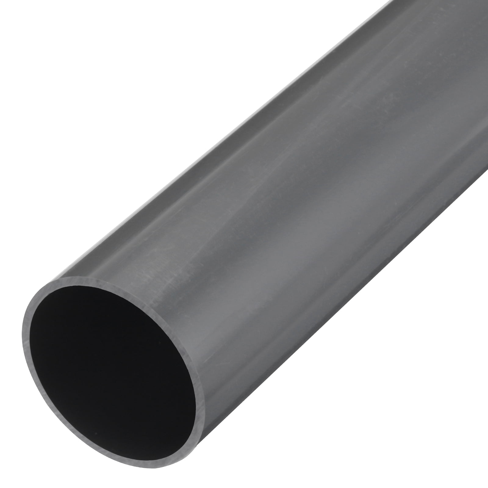 Uxcell Rigid Round Pipe Light Grey High Impact for Water Pipe 2.16 x 2. ...
