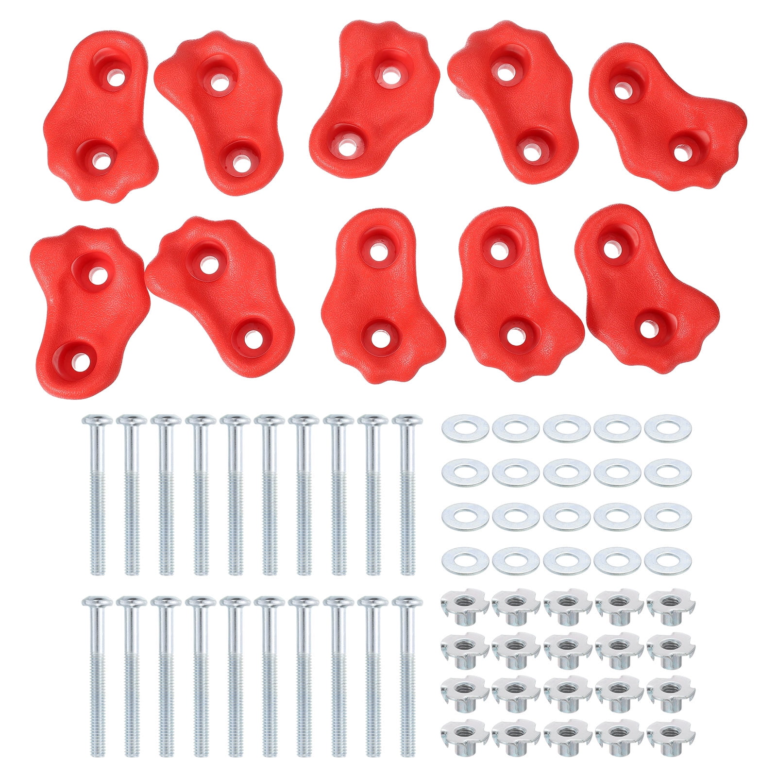 Rock Climbing Holds, 10 Pcs Small Climbing Rock Wall Grips with Double ...