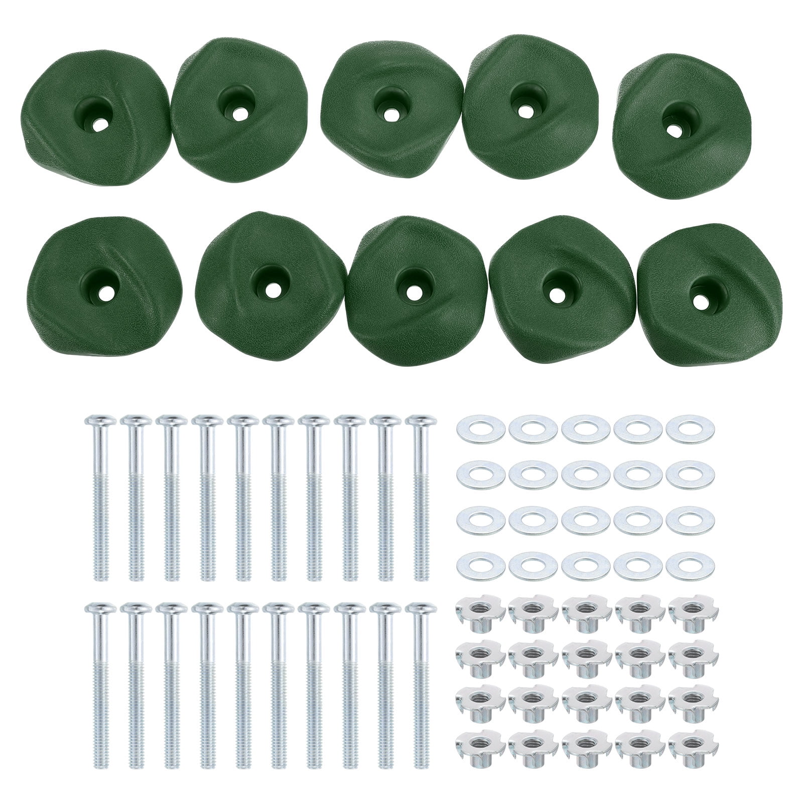 Rock Climbing Holds, 10 Pcs Climbing Rock Wall Grips with Single Holes ...