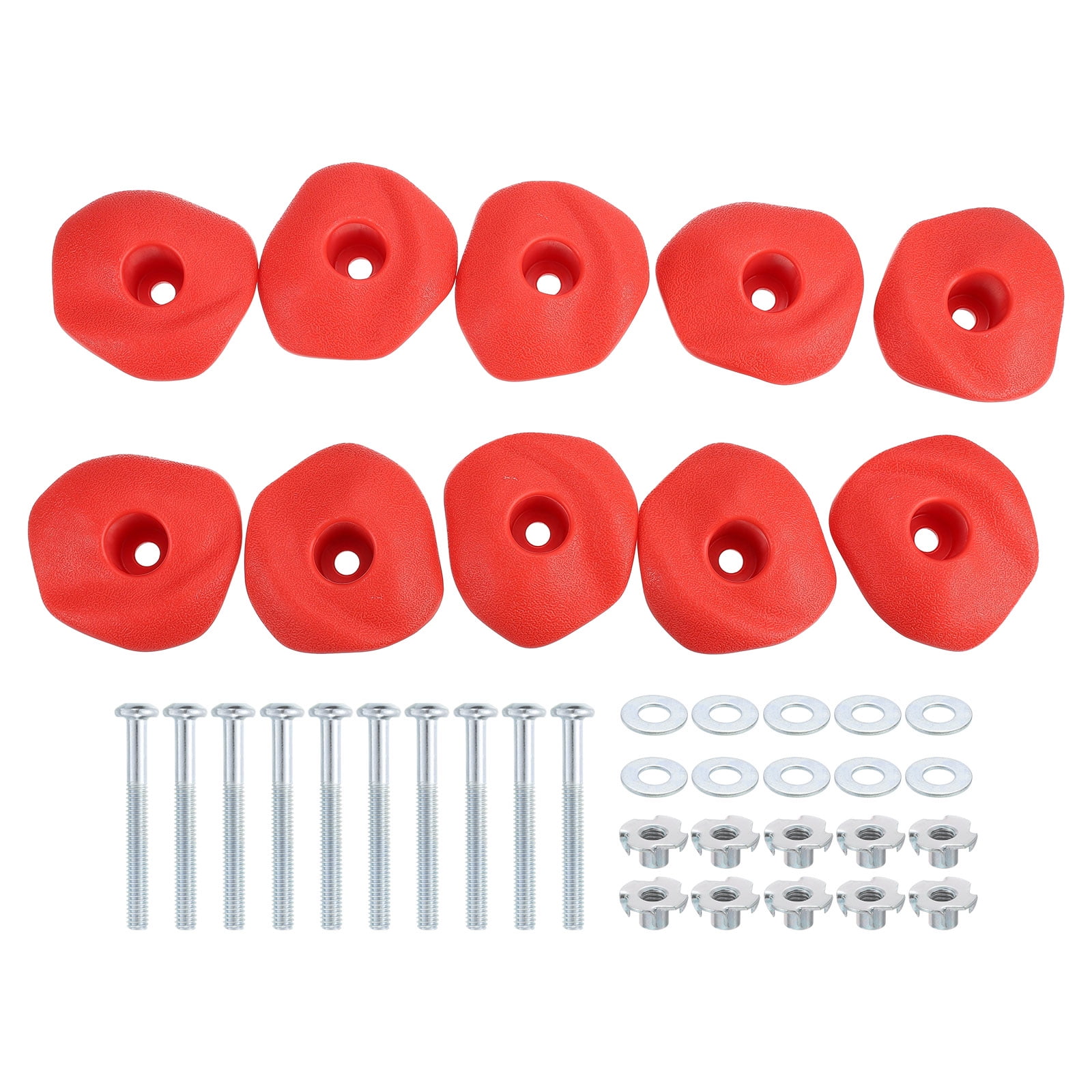 Rock Climbing Holds, 10 Pcs Climbing Rock Wall Grips with Single Holes ...