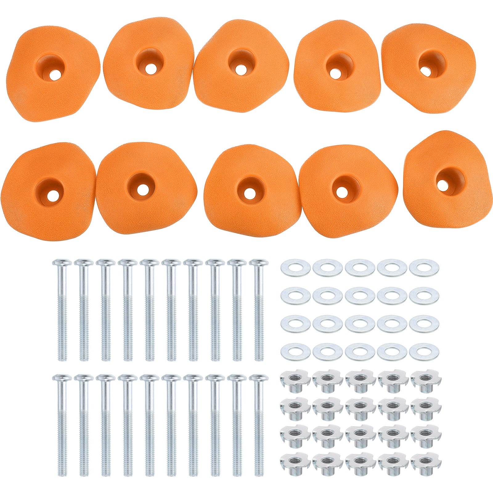Rock Climbing Holds, 10 Pcs Climbing Rock Wall Grips with Single Holes ...