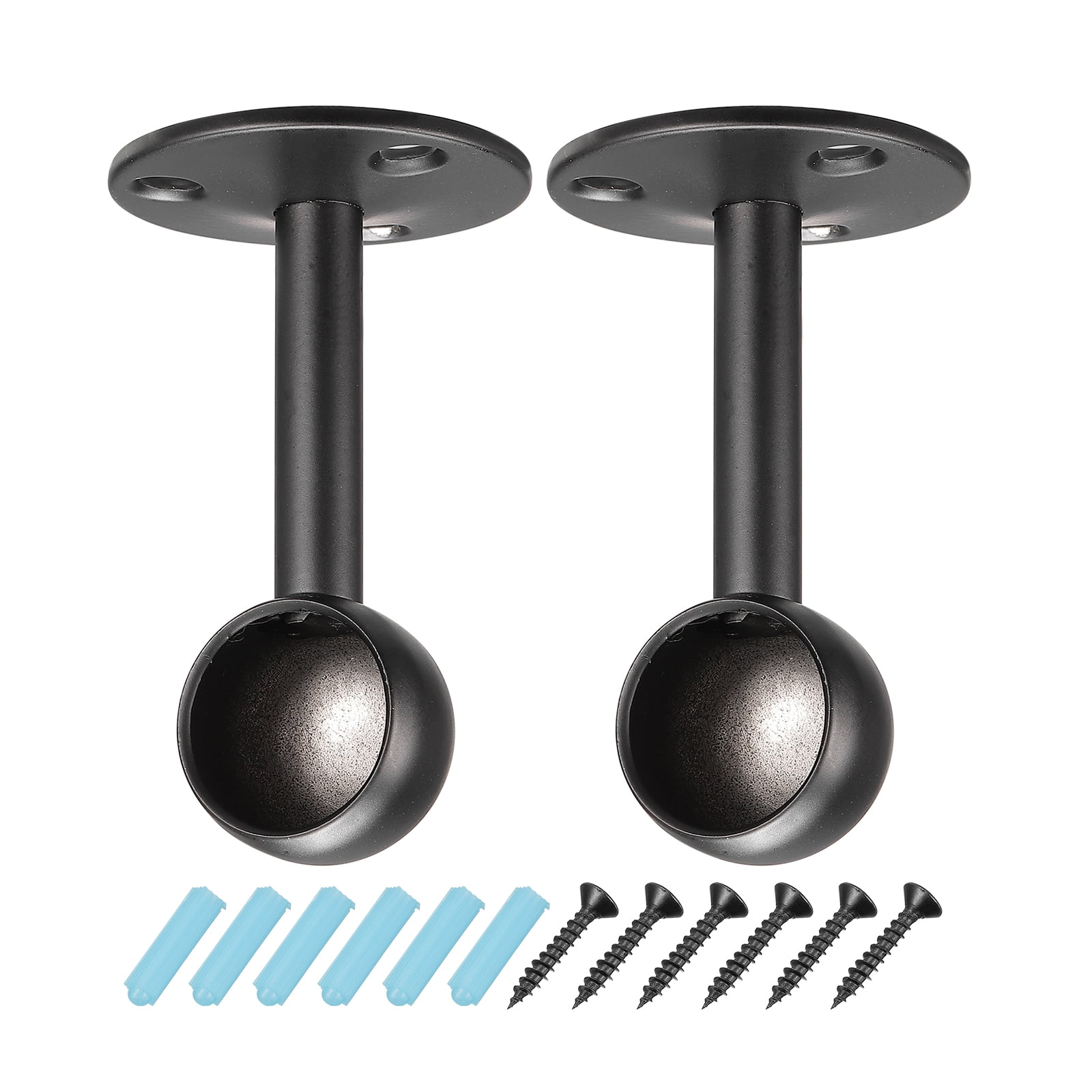 Uxcell Rod Ceiling Mount Brackets with Screws, 0.76'' Stainless Steel ...