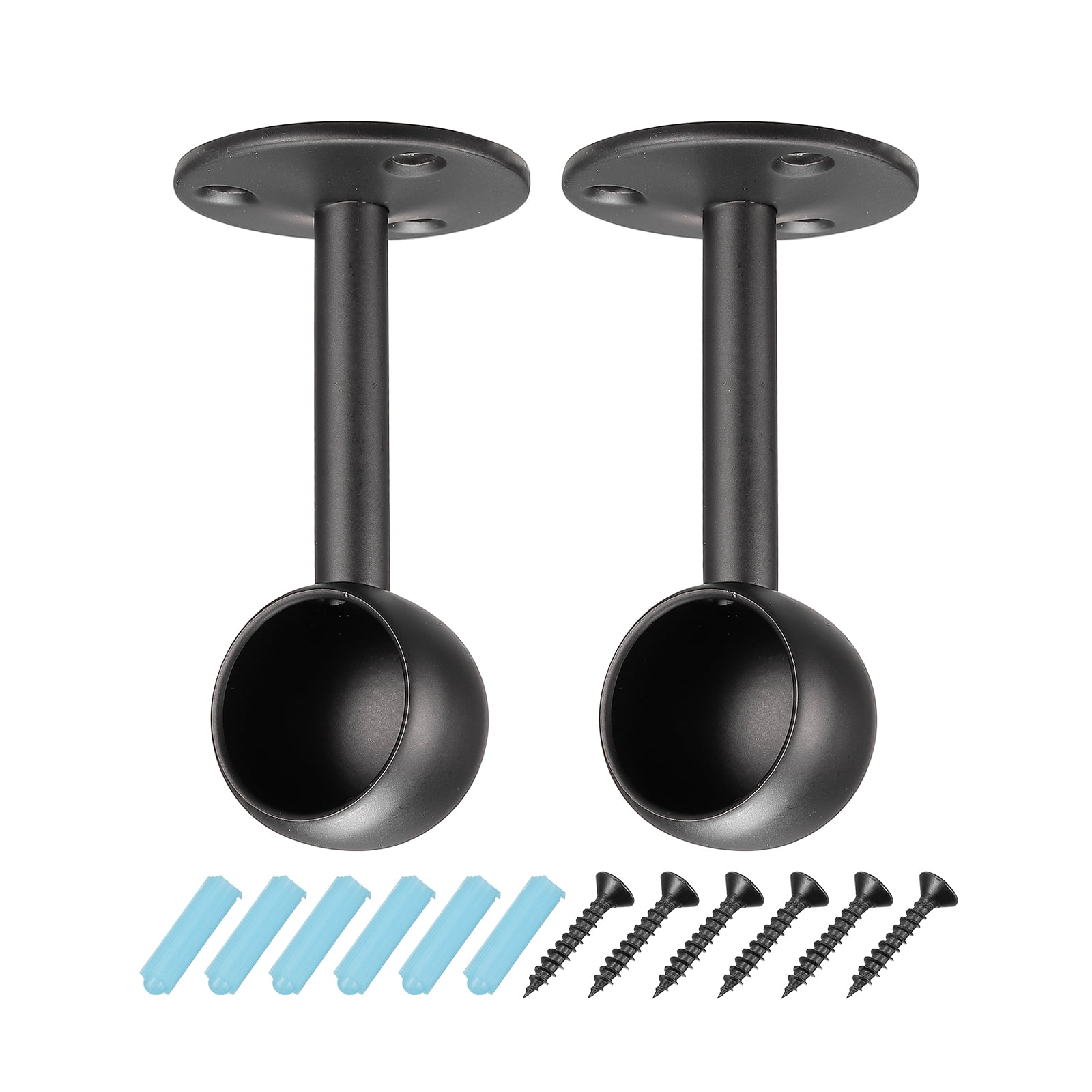 Uxcell Rod Ceiling Mount Brackets with Screws, 0.88'' Stainless Steel ...