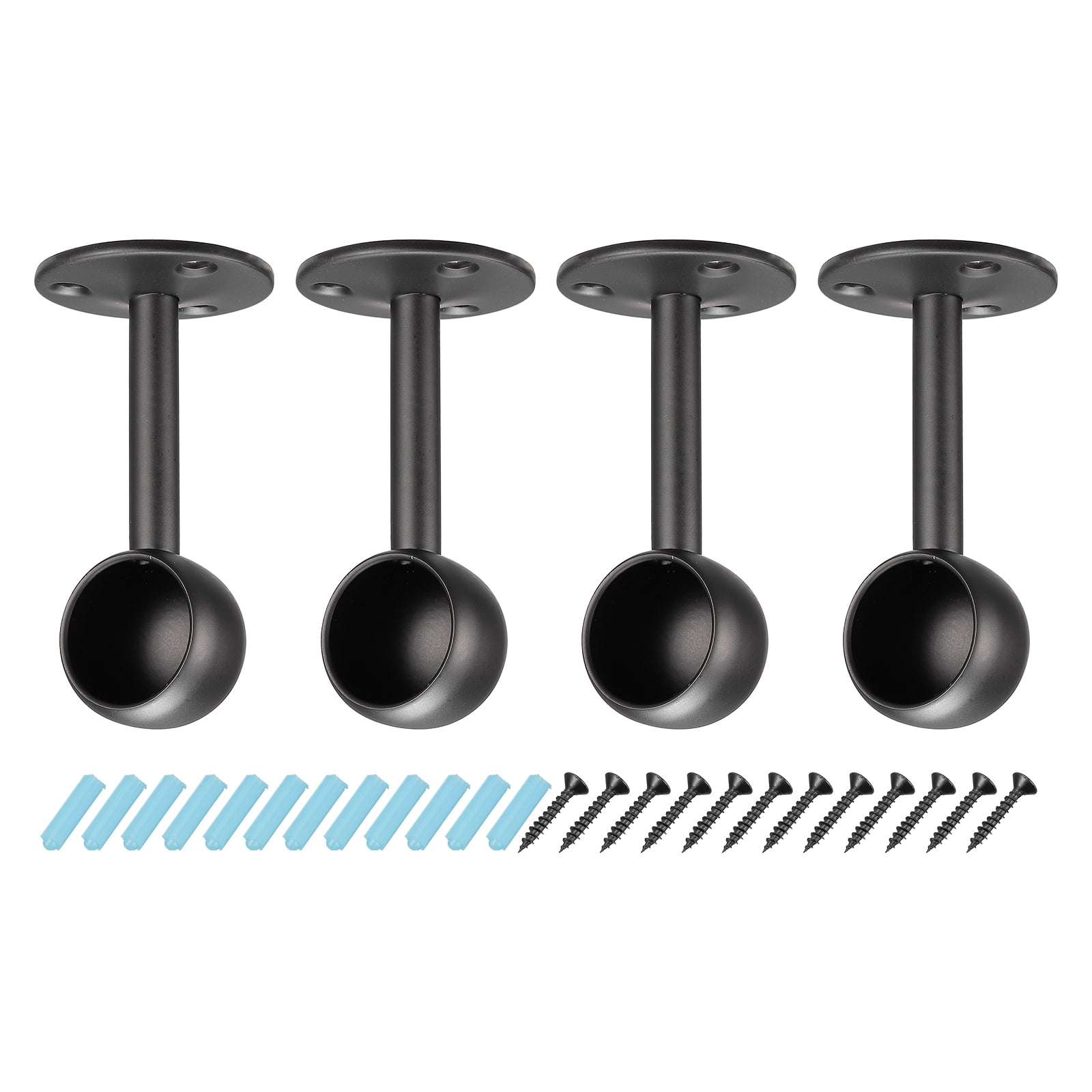 Uxcell Rod Ceiling Mount Brackets with Screws, 0.88'' Stainless Steel ...