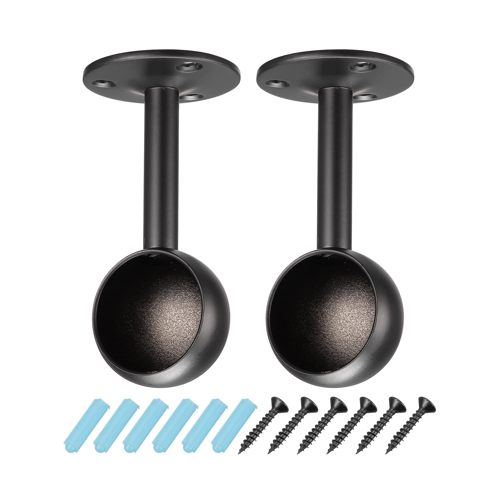Uxcell Rod Ceiling Mount Brackets with Screws, 1.28'' Stainless Steel ...