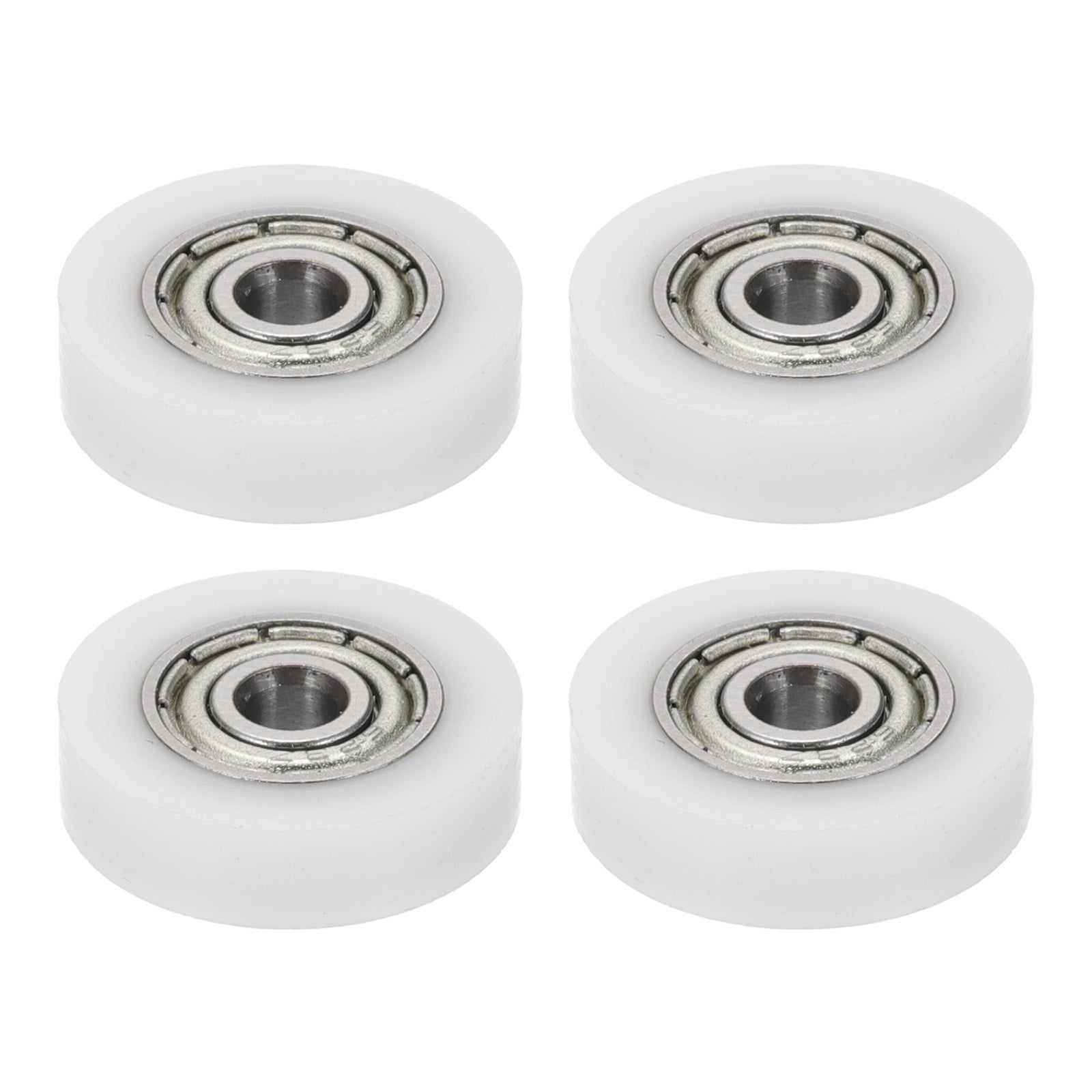 Uxcell Roller Idler Bearing Pulley, 3 x 15 x 4mm Plastic Sliding ...