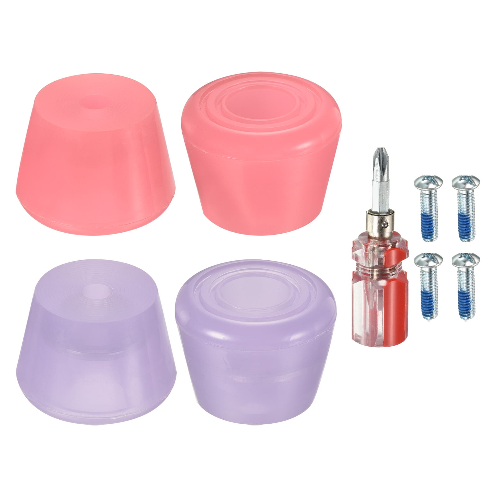 Uxcell Roller Skate Toe Stops with Screwdriver 82A Rubber Brake ...