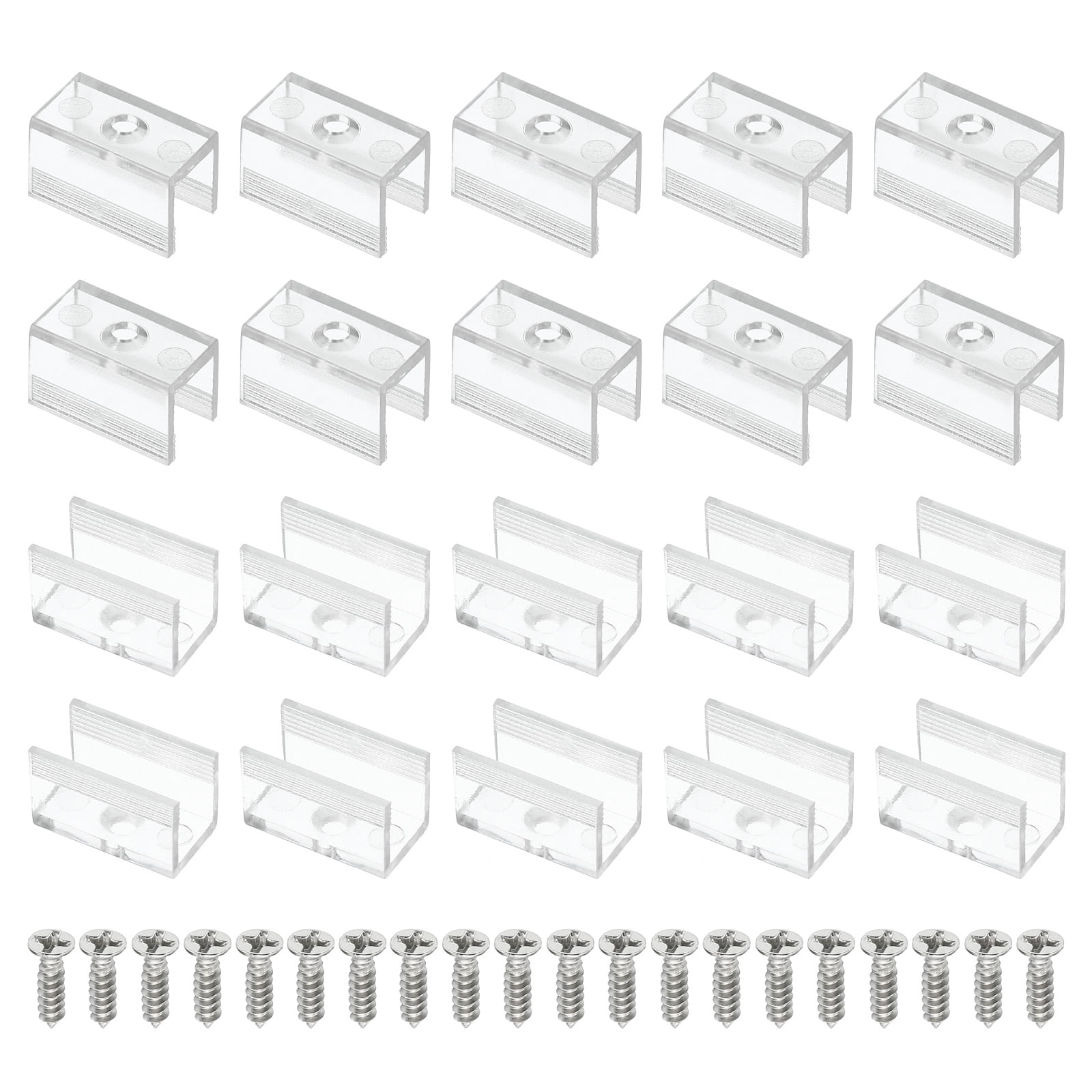 Uxcell Rope Light Mounting Brackets, 60pcs Neon Fixing Clip Clamp ...