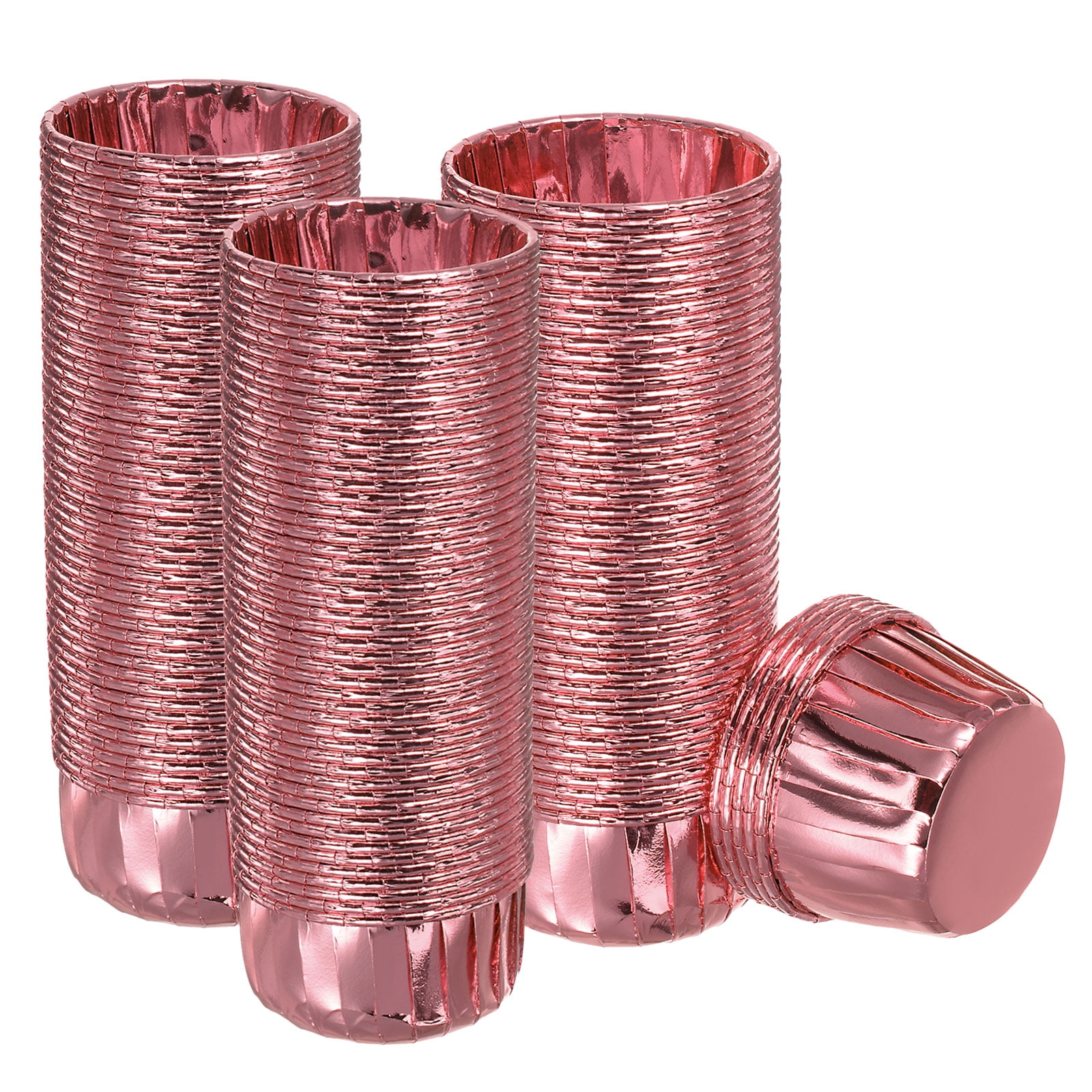 Uxcell Rose Gold Cupcake Cups, Aluminum Foil Standard Cupcake Liners ...