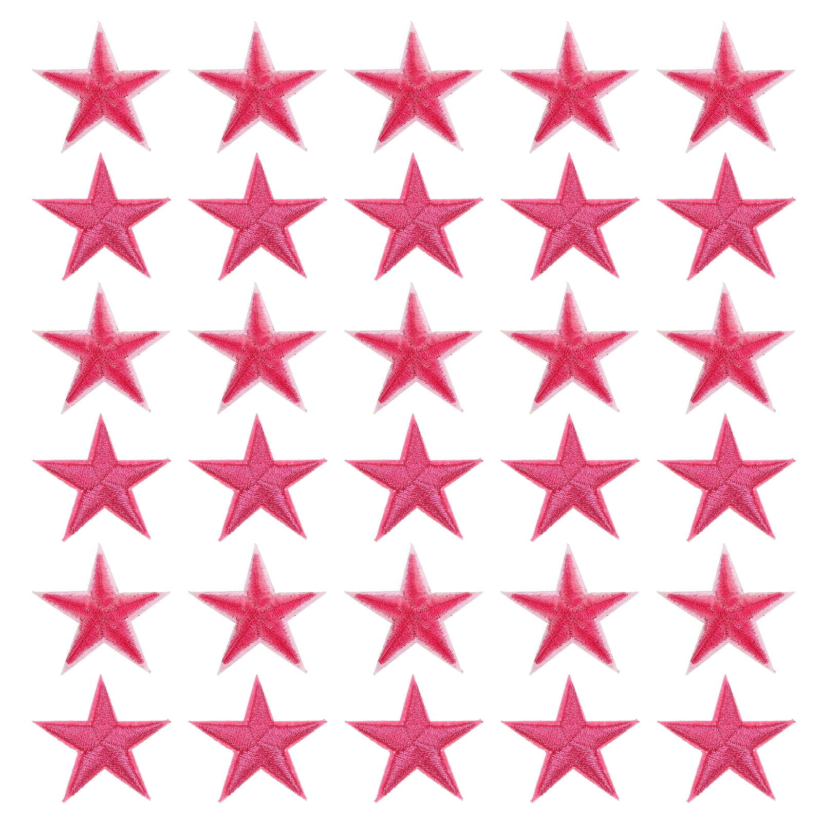 Uxcell Rose Red Small 5Star Iron on Patches Embroidered Sew Patches ...