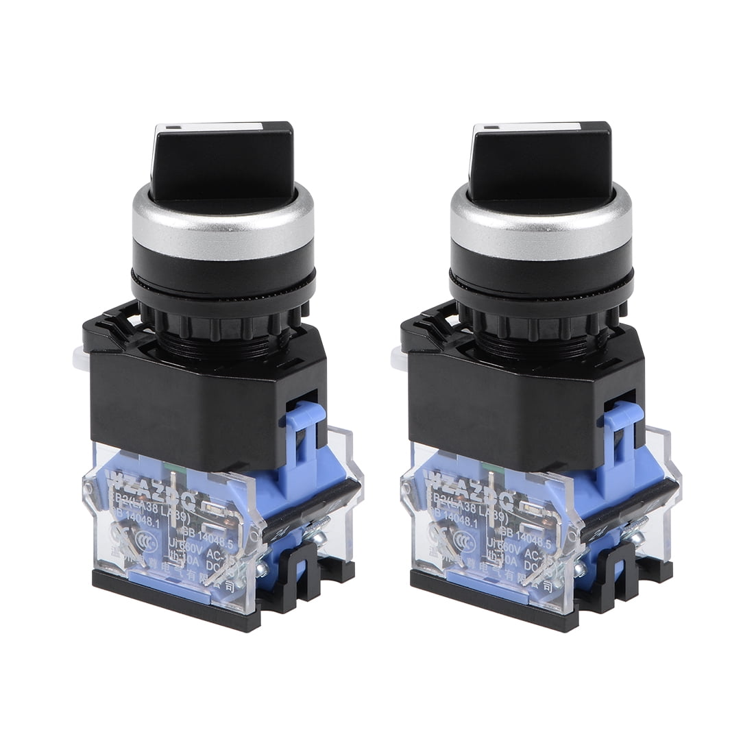 Uxcell Rotary Selector Switch 2 Positions 1NO1NC Self-Lock AC 600V 10A ...