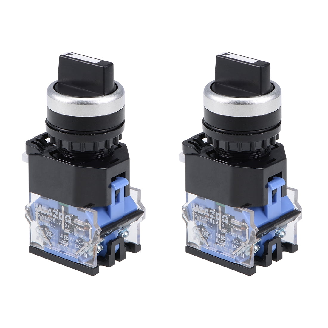 Uxcell Rotary Selector Switch 3 Positions 1NO1NC Momentary AC 600V 10A ...