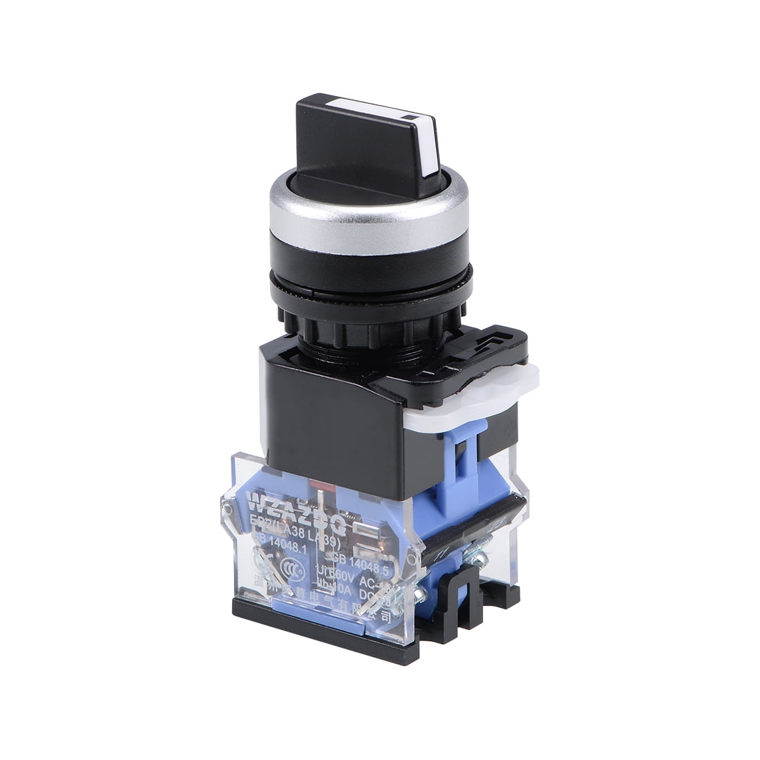 Uxcell Rotary Selector Switch 3 Positions 2NC Momentary AC 600V 10A ...