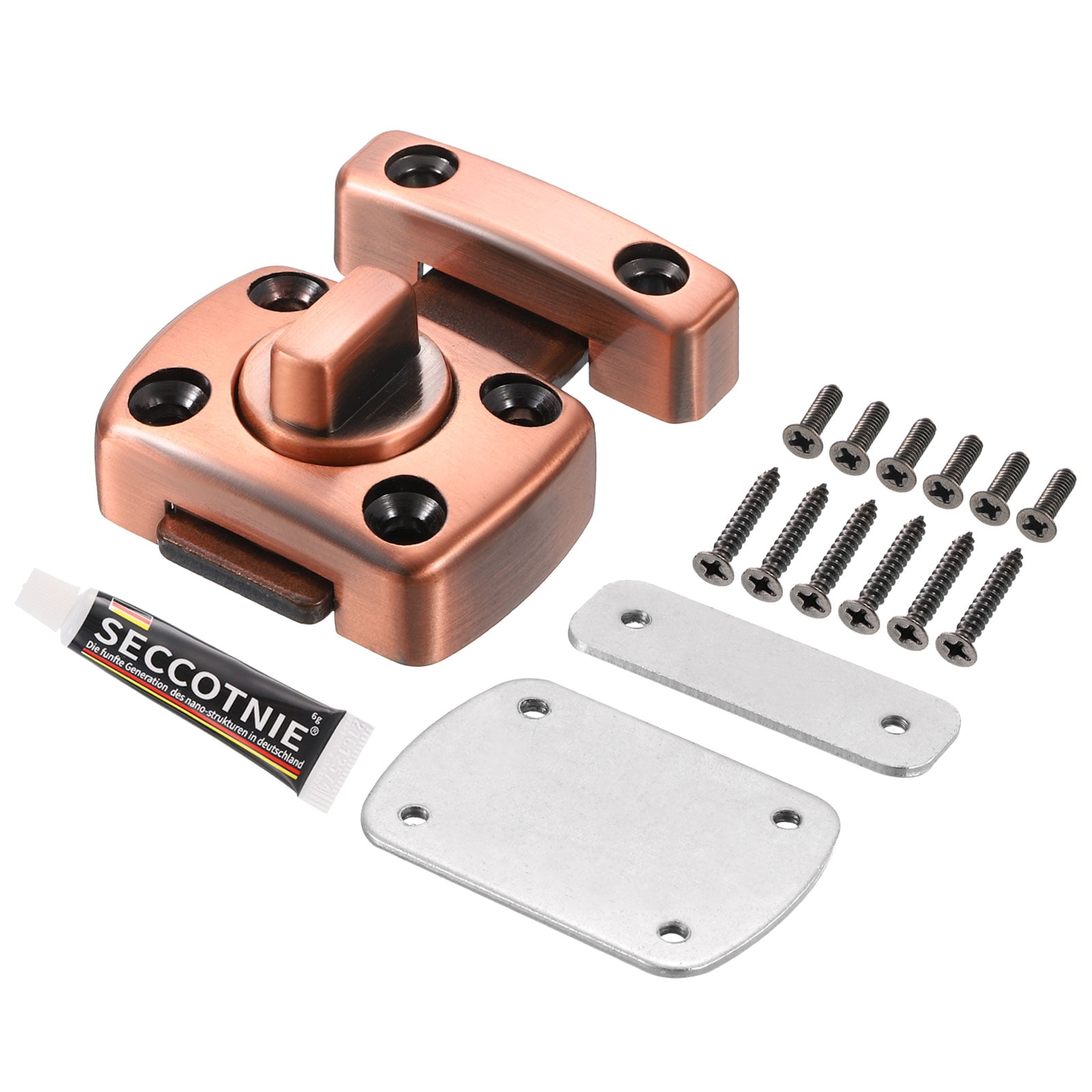 Uxcell Rotate Bolt Latch, Door Lock Gate Latches Nail-free, 1.7x1.2 ...