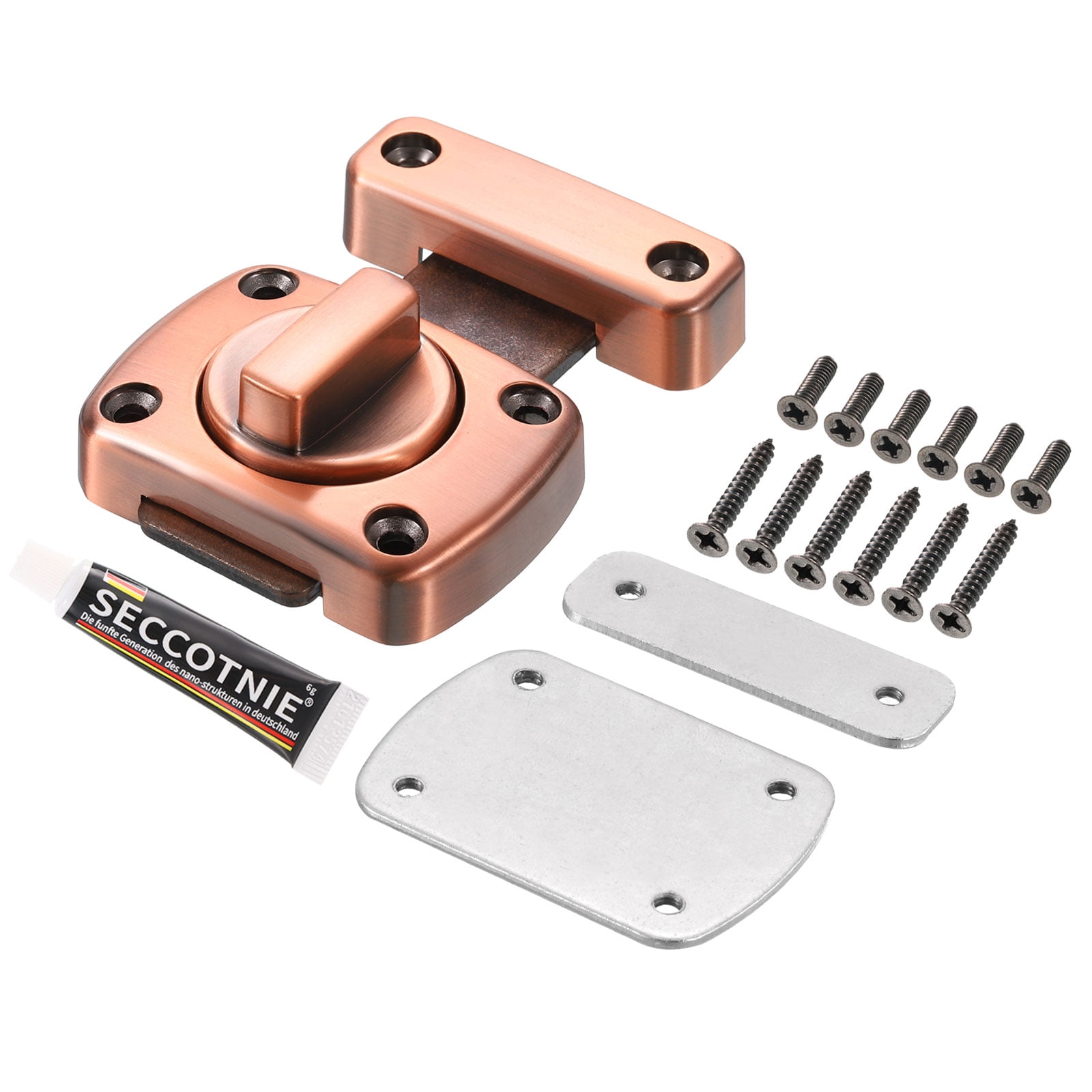 Uxcell Rotate Bolt Latch, Door Lock Gate Latches Nail-free, 2.2x1.6 ...