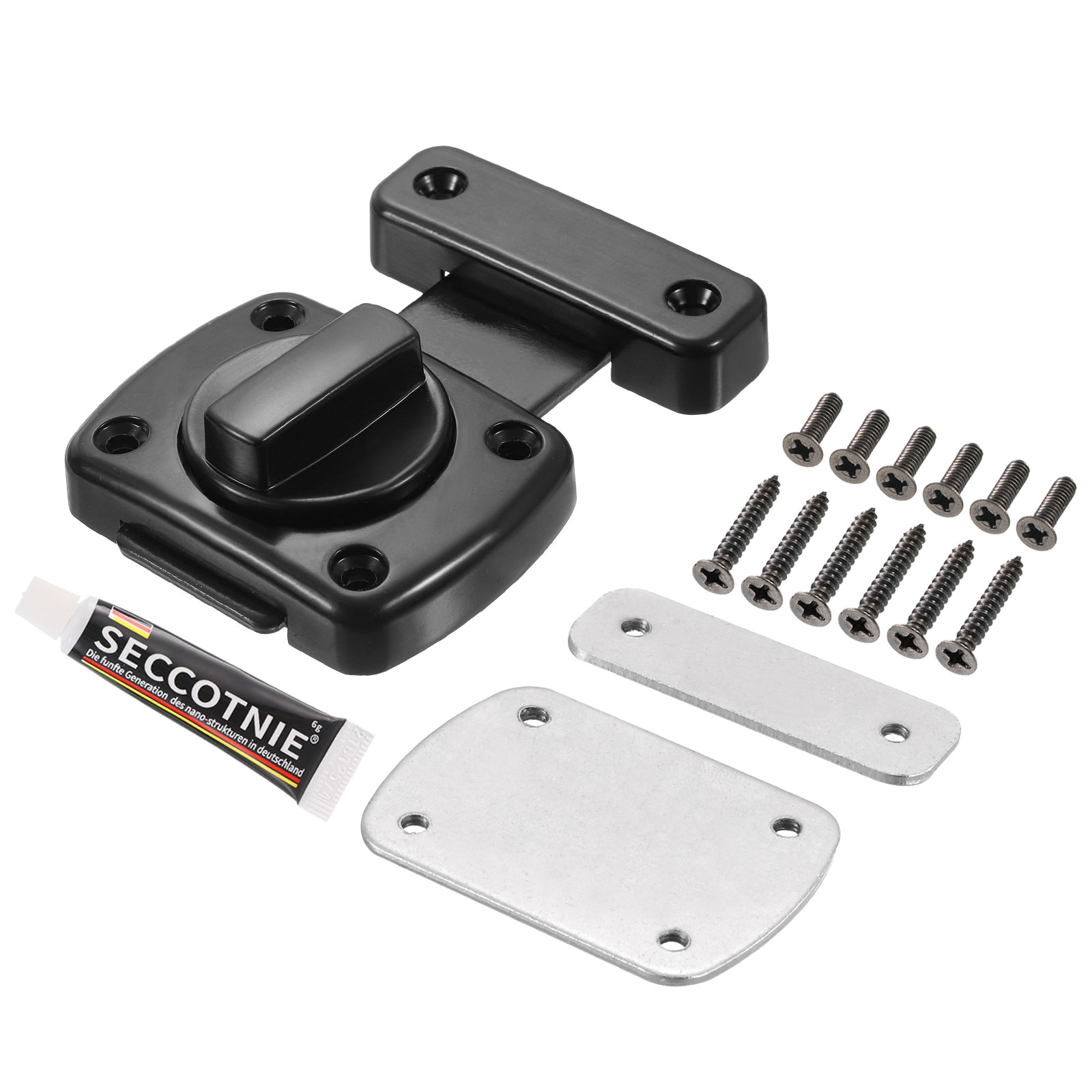 Uxcell Rotate Bolt Latch, Door Lock Gate Latches Nail-free, 2.6x2 ...