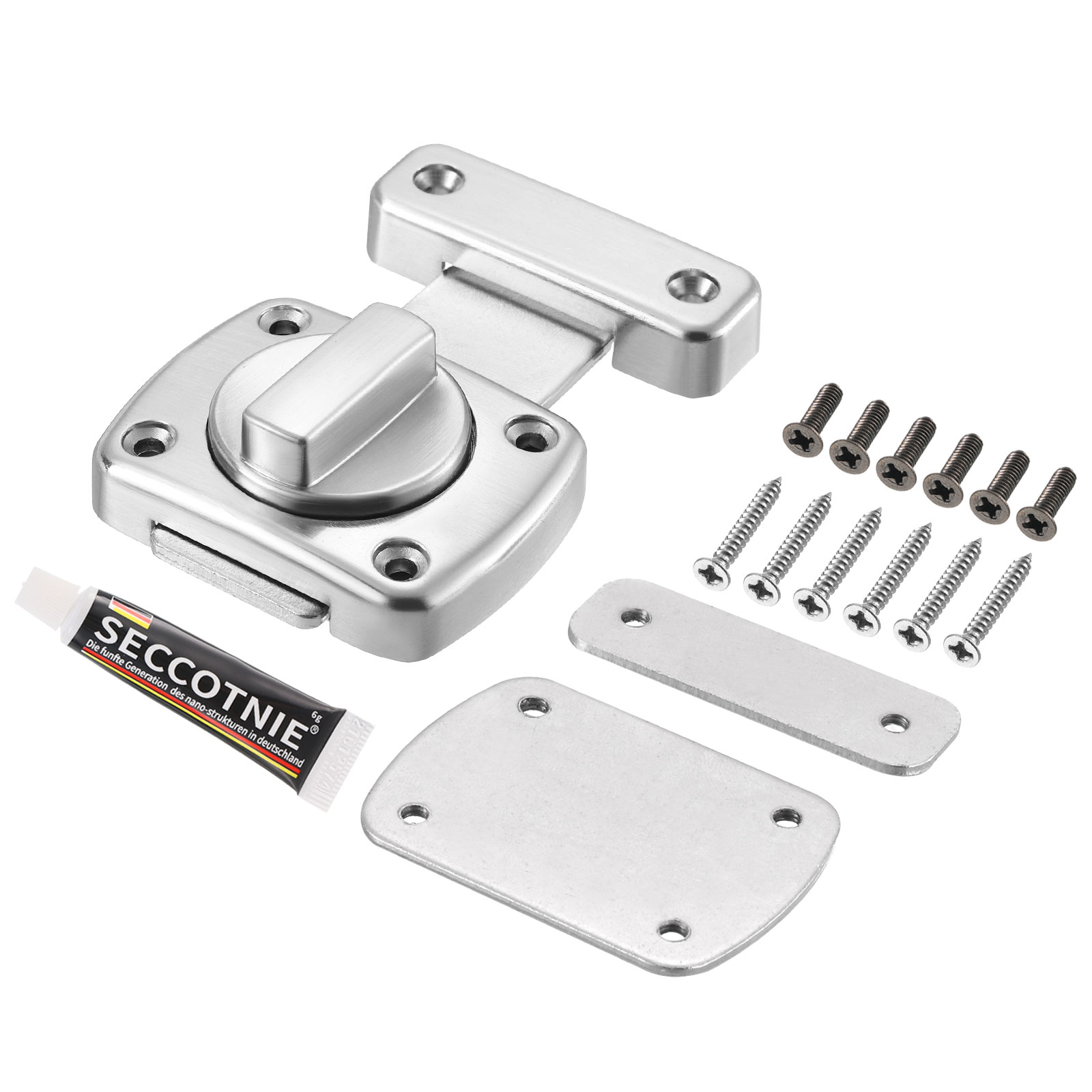 Uxcell Rotate Bolt Latch, Door Lock Gate Latches Nail-free, 2.6x2 ...