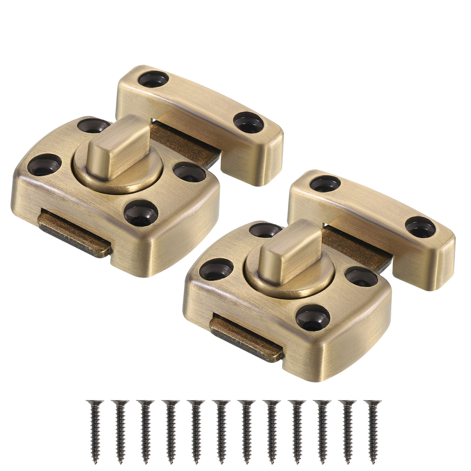 Uxcell Rotate Bolt Latch, Zinc Alloy Door Lock Gate Latches, 1.7x1.2 ...