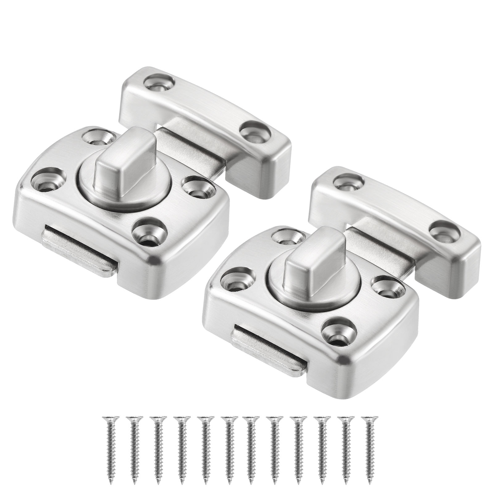 Uxcell Rotate Bolt Latch, Zinc Alloy Door Lock Gate Latches, 1.7x1.2 ...