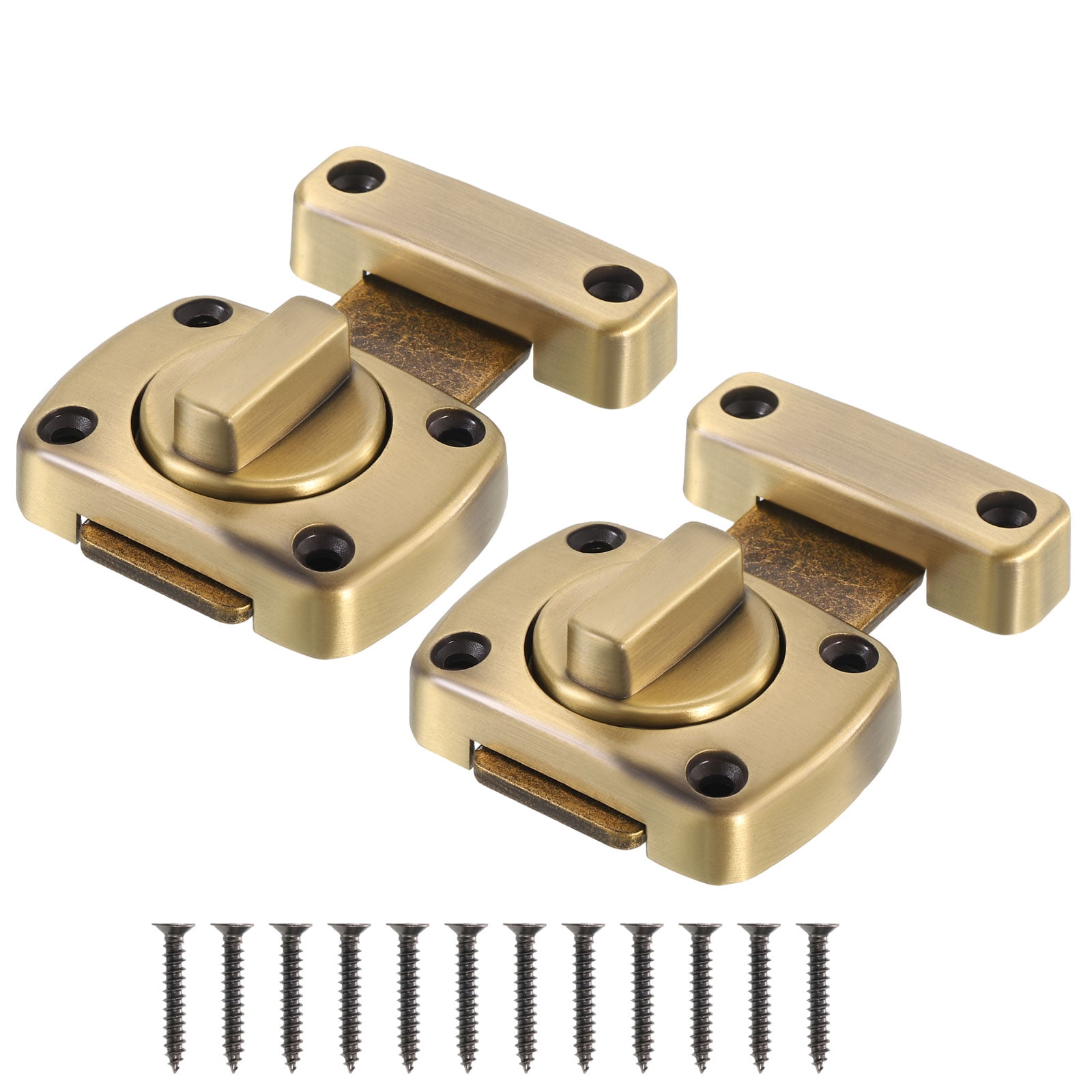 Uxcell Rotate Bolt Latch, Zinc Alloy Door Lock Gate Latches, 2.2x1.6 ...