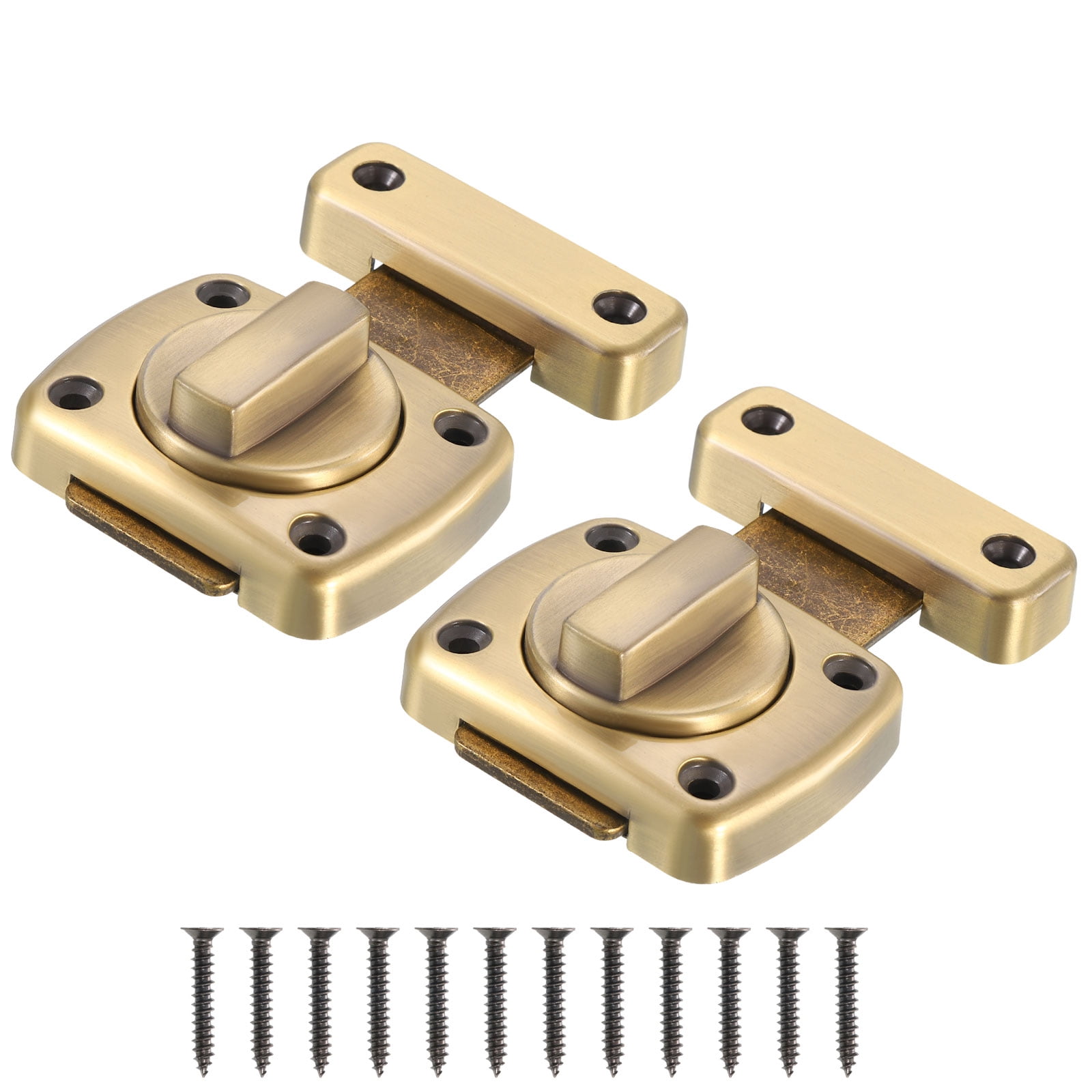 Uxcell Rotate Bolt Latch, Zinc Alloy Door Lock Gate Latches, 2.6x2 ...