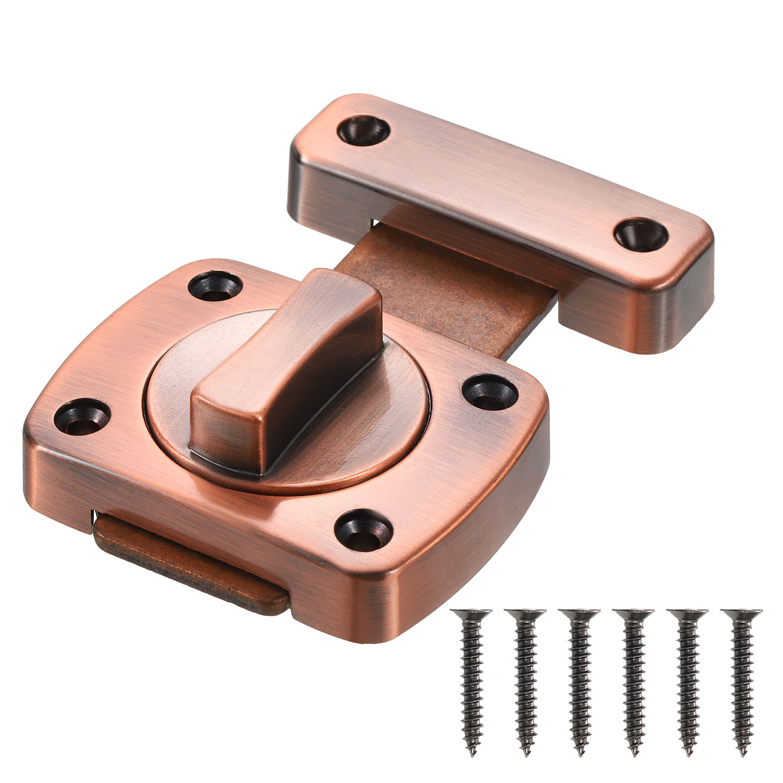 Uxcell Rotate Bolt Latch, Zinc Alloy Door Lock Gate Latches, 2.6x2" Red ...