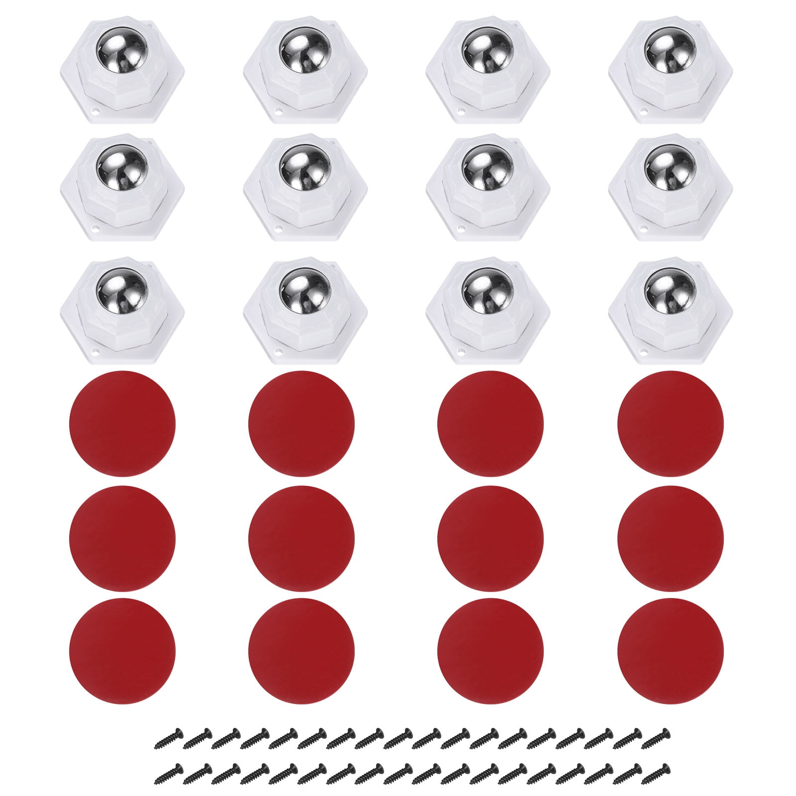 Uxcell Rotation Mini Caster Swivel Rollers Sticky Pulley for Furniture ...