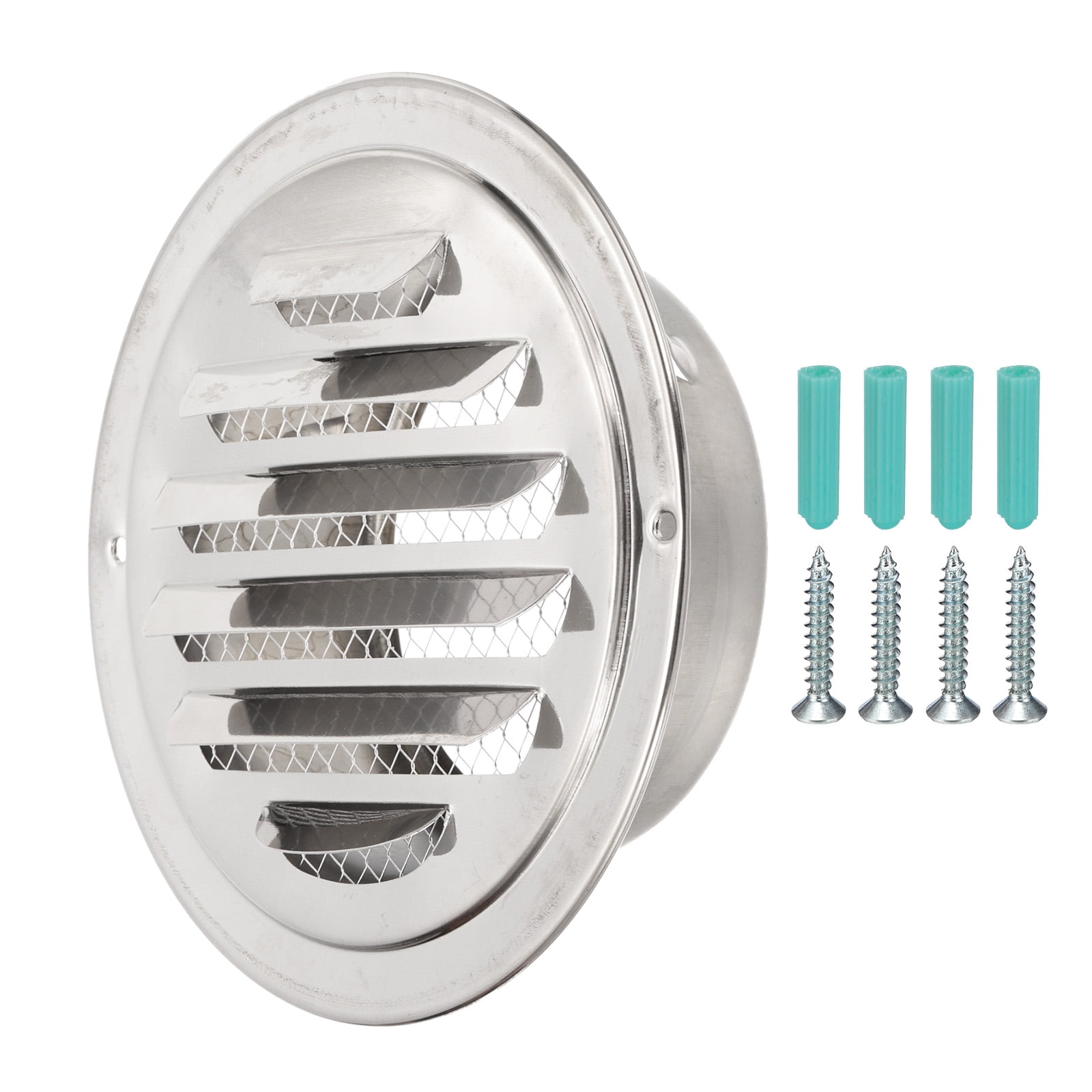 Uxcell Round Air Vents Cover 304 Stainless Steel Louver Grille, for ...