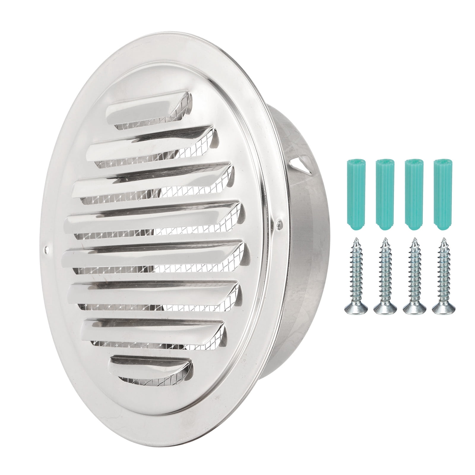 Uxcell Round Air Vents Cover 304 Stainless Steel Louver Grille, for ...