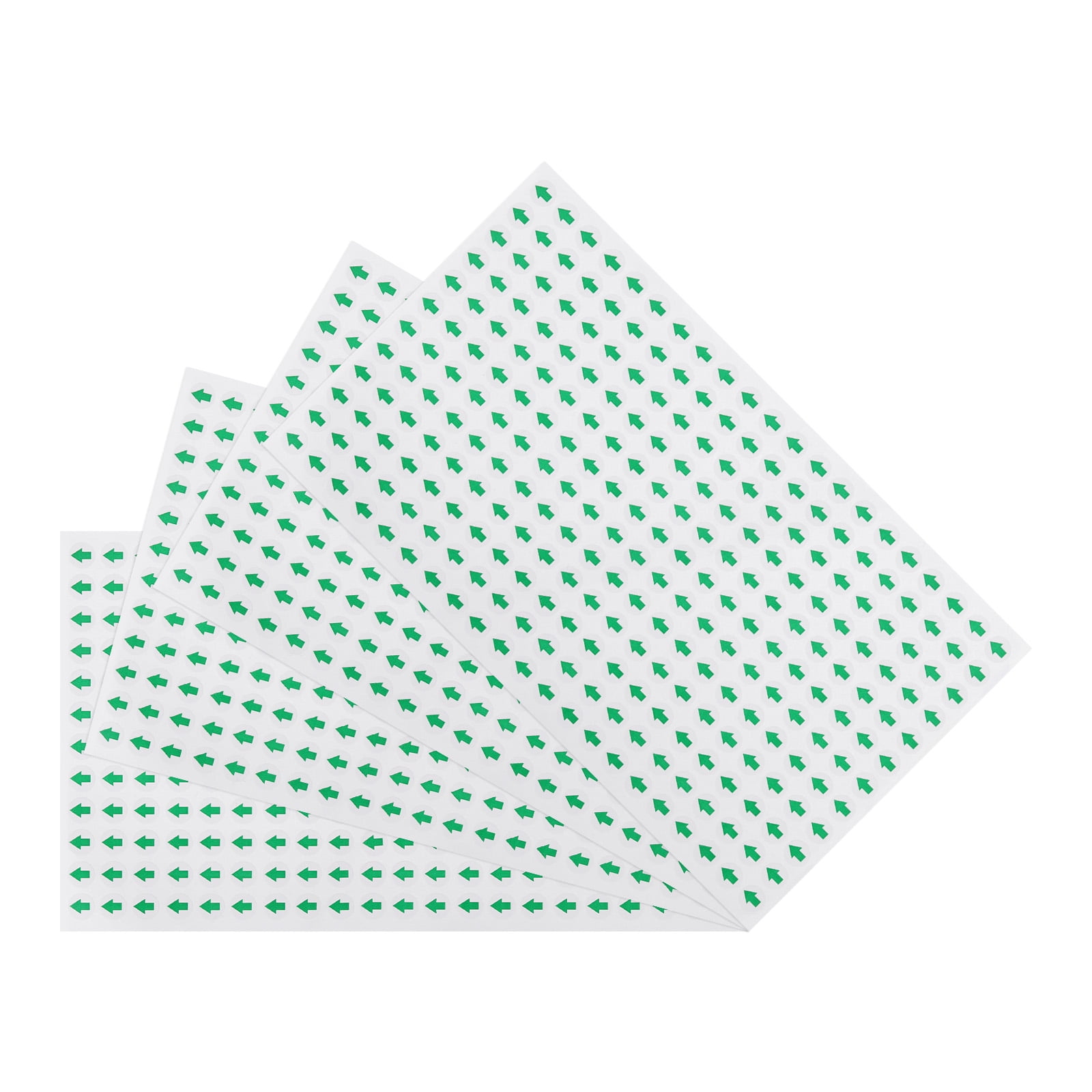 Uxcell Round Arrow Shape Stickers Labels Color Coded 0.4Inch Green ...