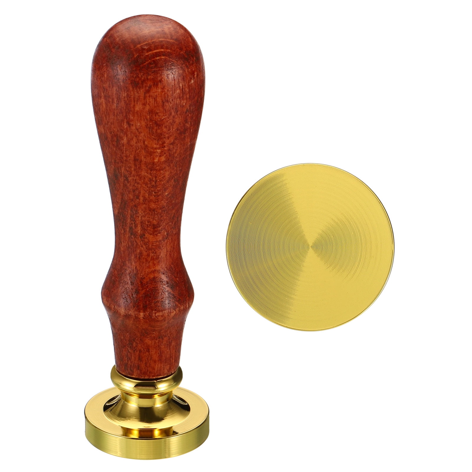 Uxcell Round Blank Wax Seal Stamp, Removable Brass Head without Carving ...