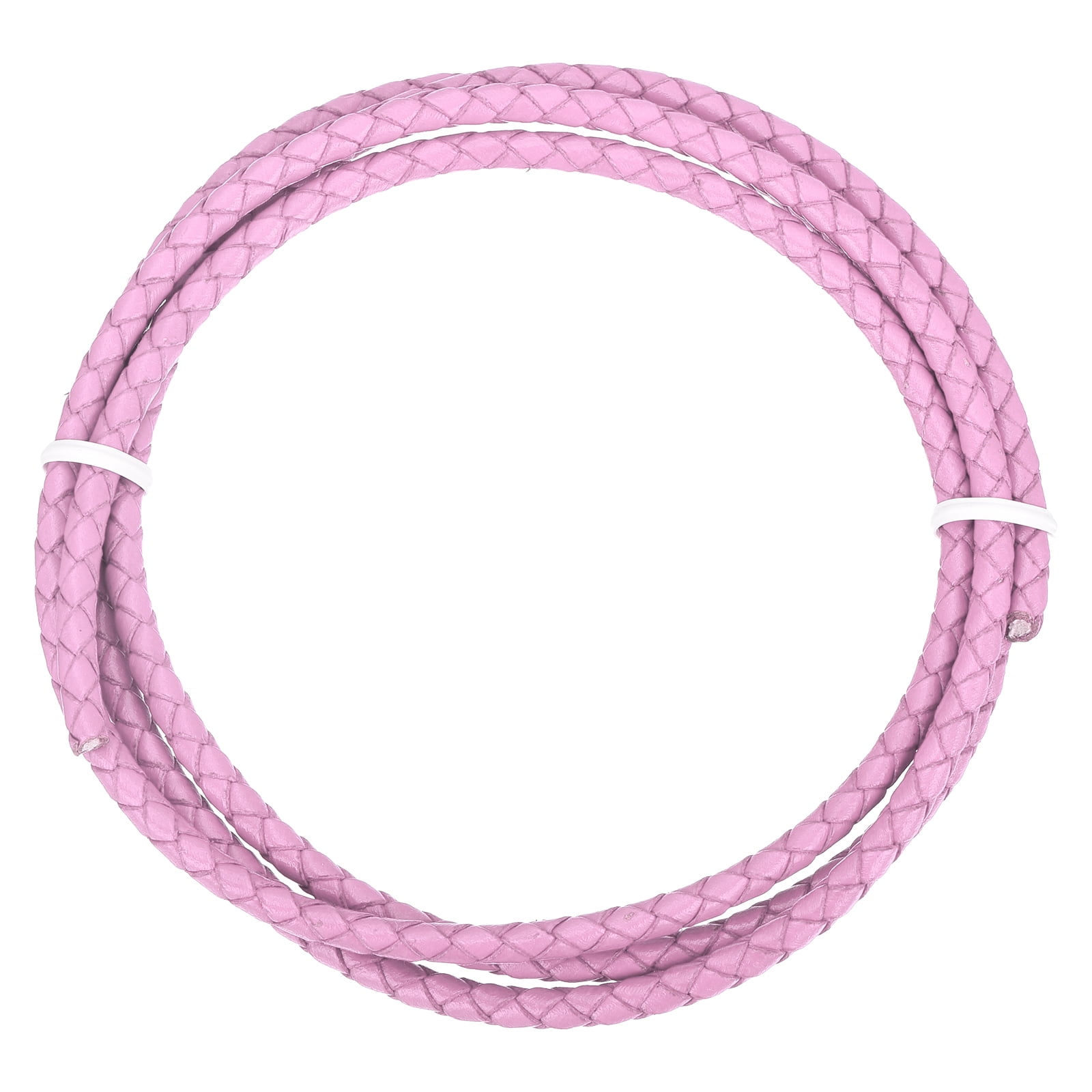 Uxcell Round Braided Leather Cord 4mm Bolo Leather Cord String Rope for ...