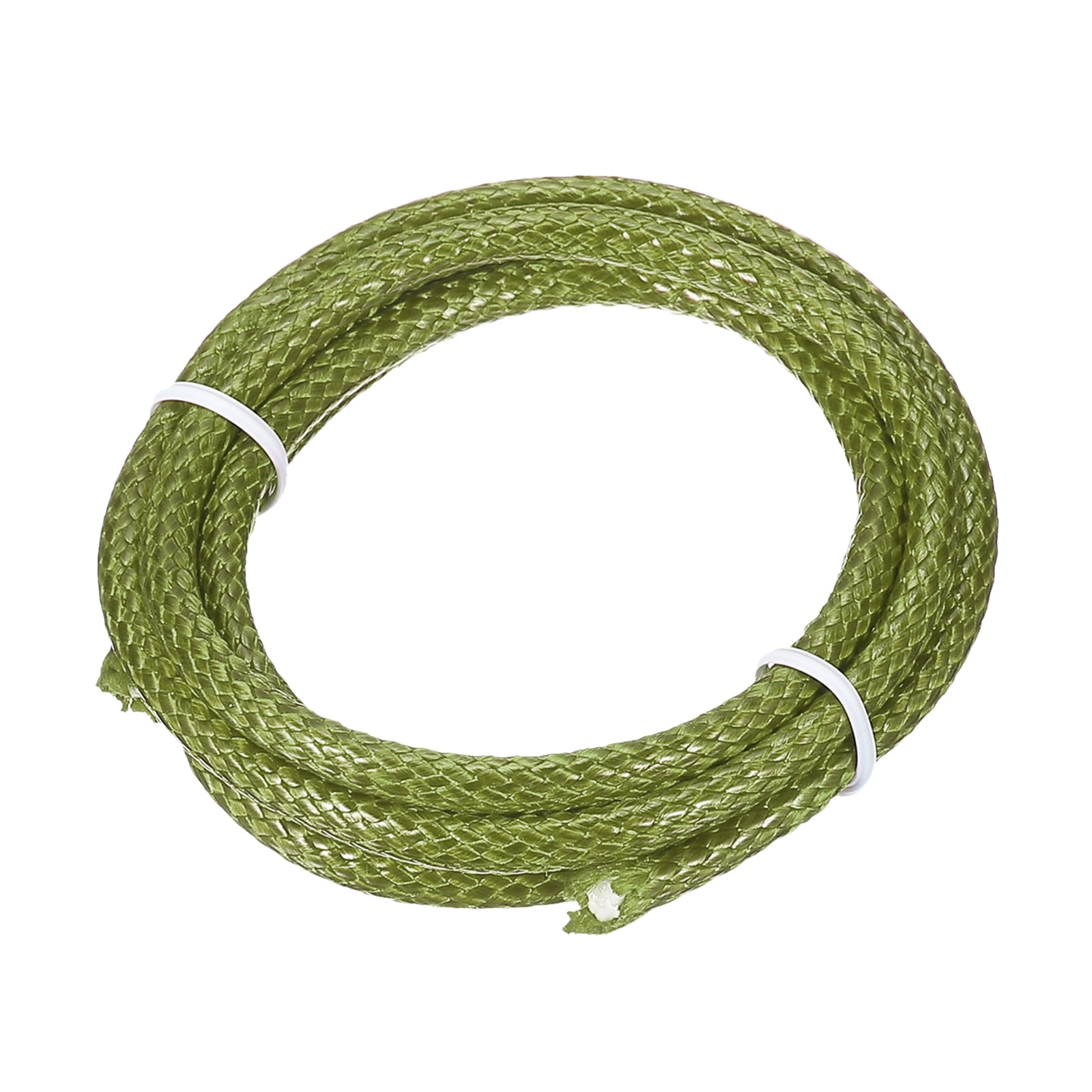 Uxcell Round Braided Leather Cord, Braided Leather Cord String Rope ...