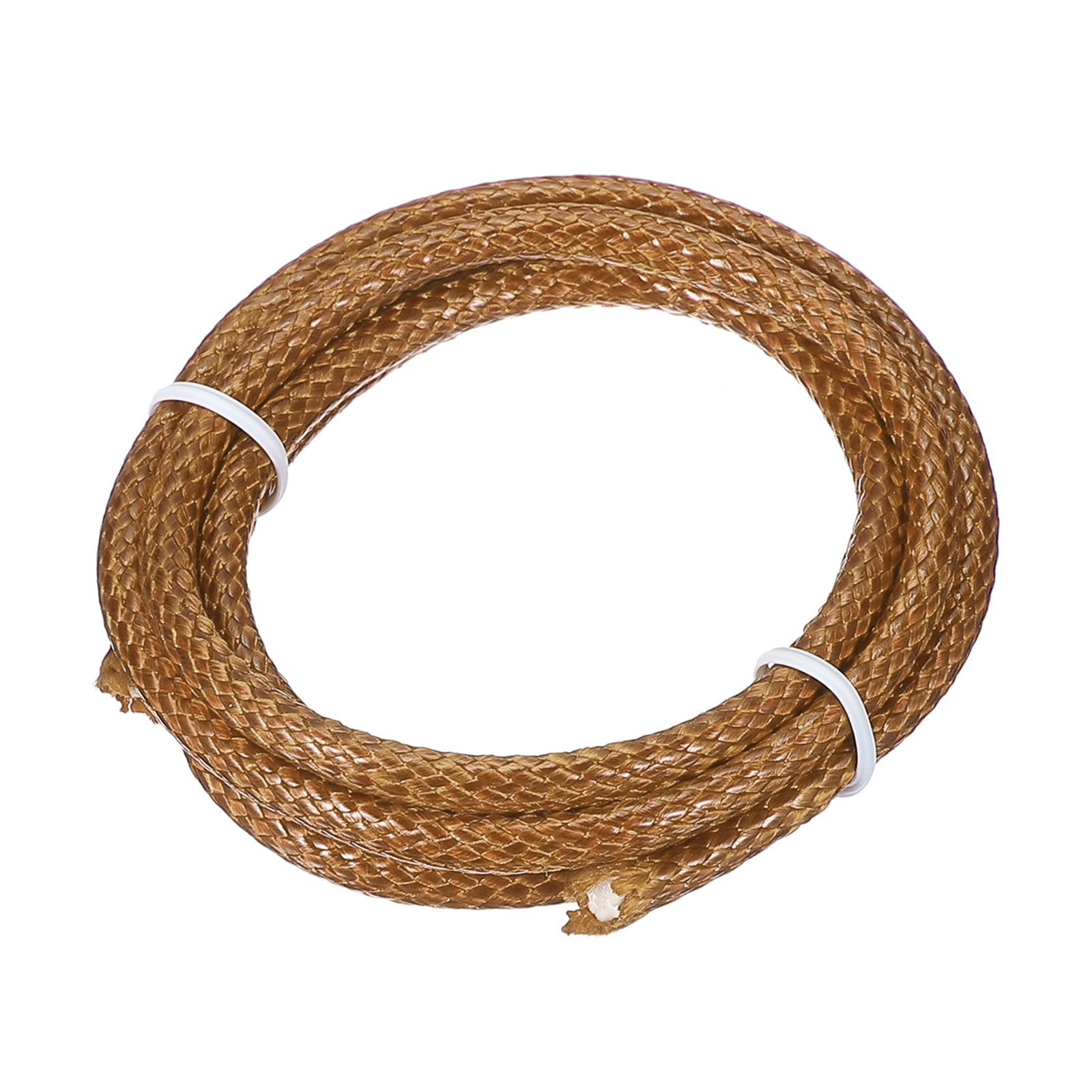 Uxcell Round Braided Leather Cord, Braided Leather Cord String Rope ...